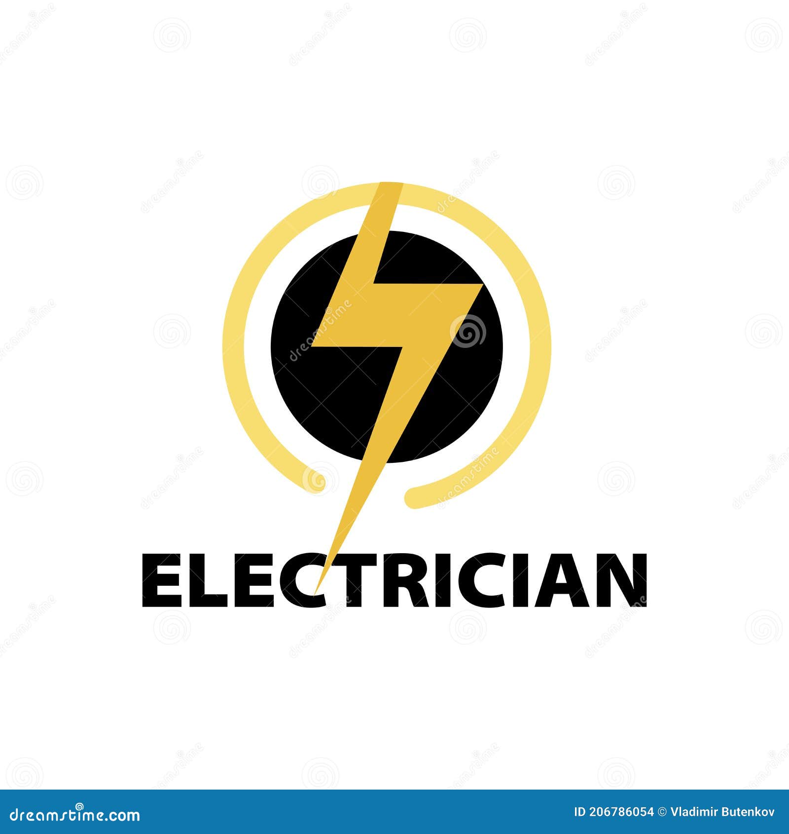 Vector Logo of Electrician and Electronics Repair Stock Illustration ...