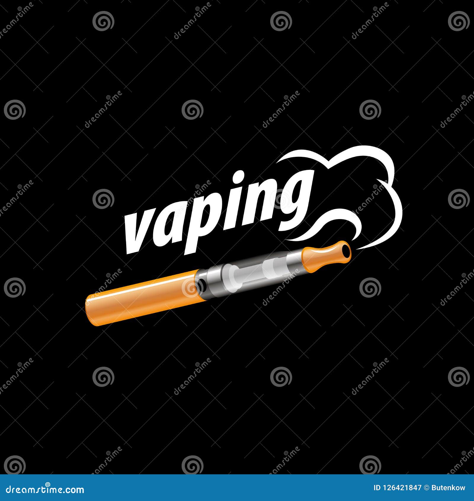 Vector Logo Electronic Cigarette Stock Vector - Illustration of battery ...