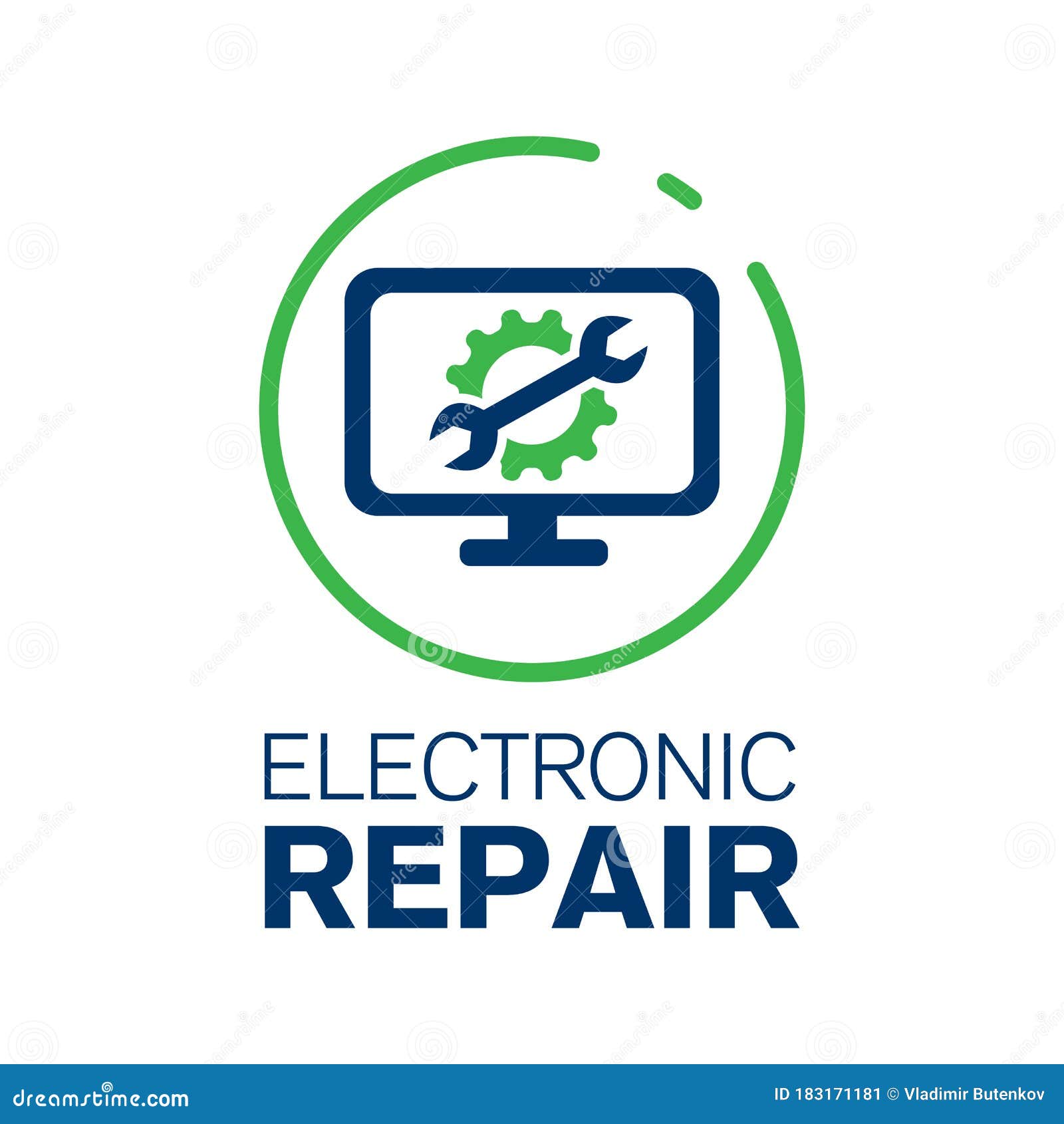 Vector Logo of the Electronics Repair Service Stock Illustration ...