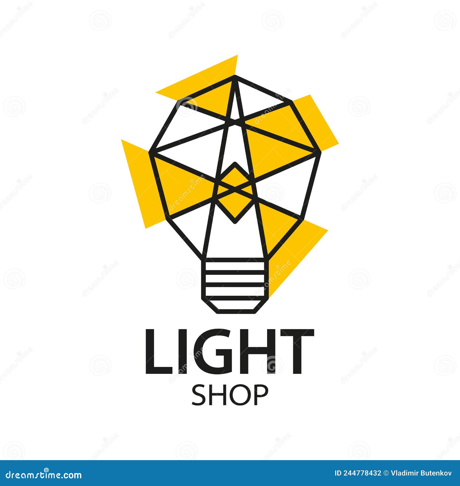 Vector Logo of an Electronics Store, Light Stock Vector - Illustration ...
