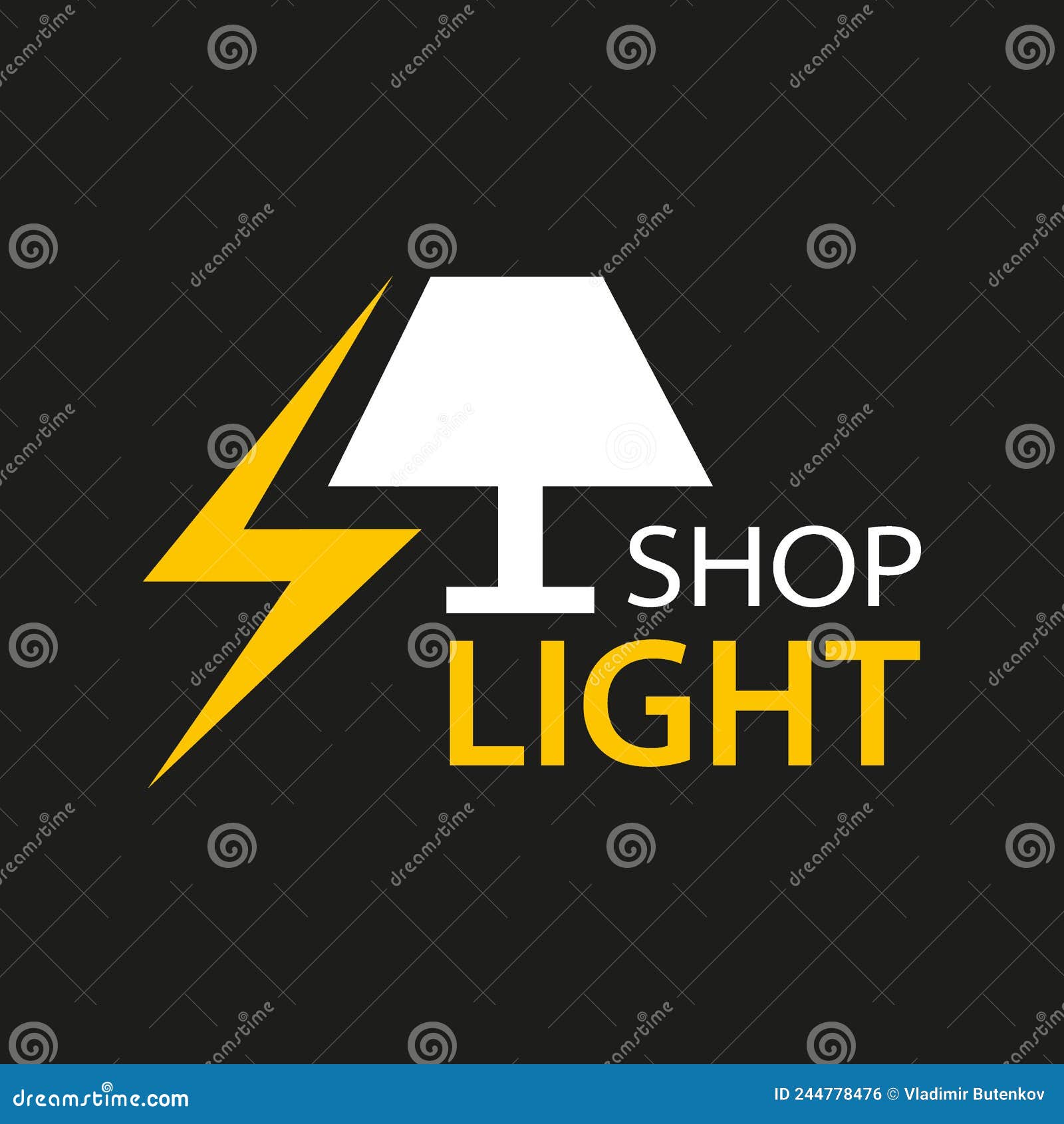 Vector Logo of an Electronics Store, Light Stock Vector - Illustration ...