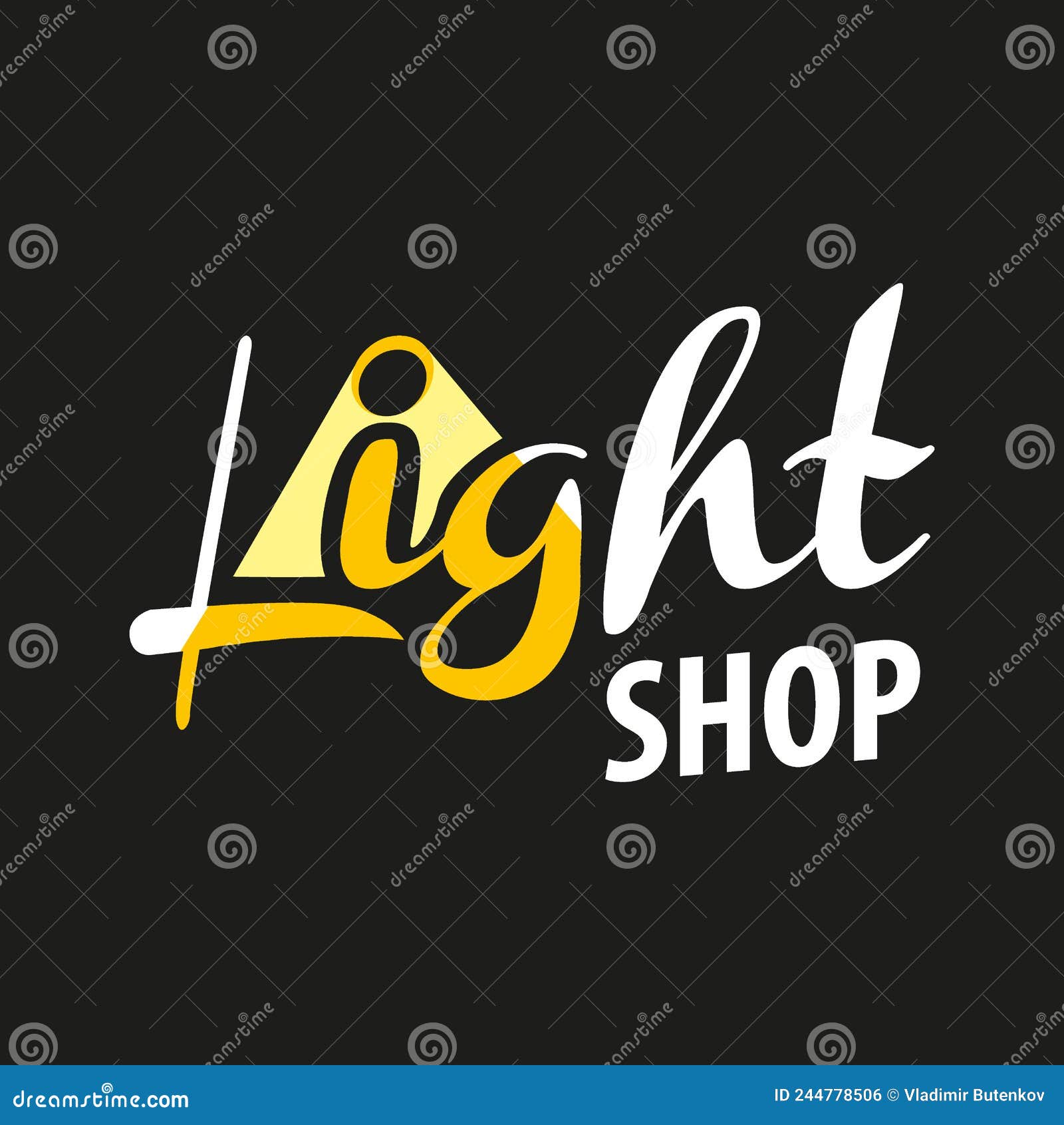 Vector Logo of an Electronics Store, Light Stock Vector - Illustration ...