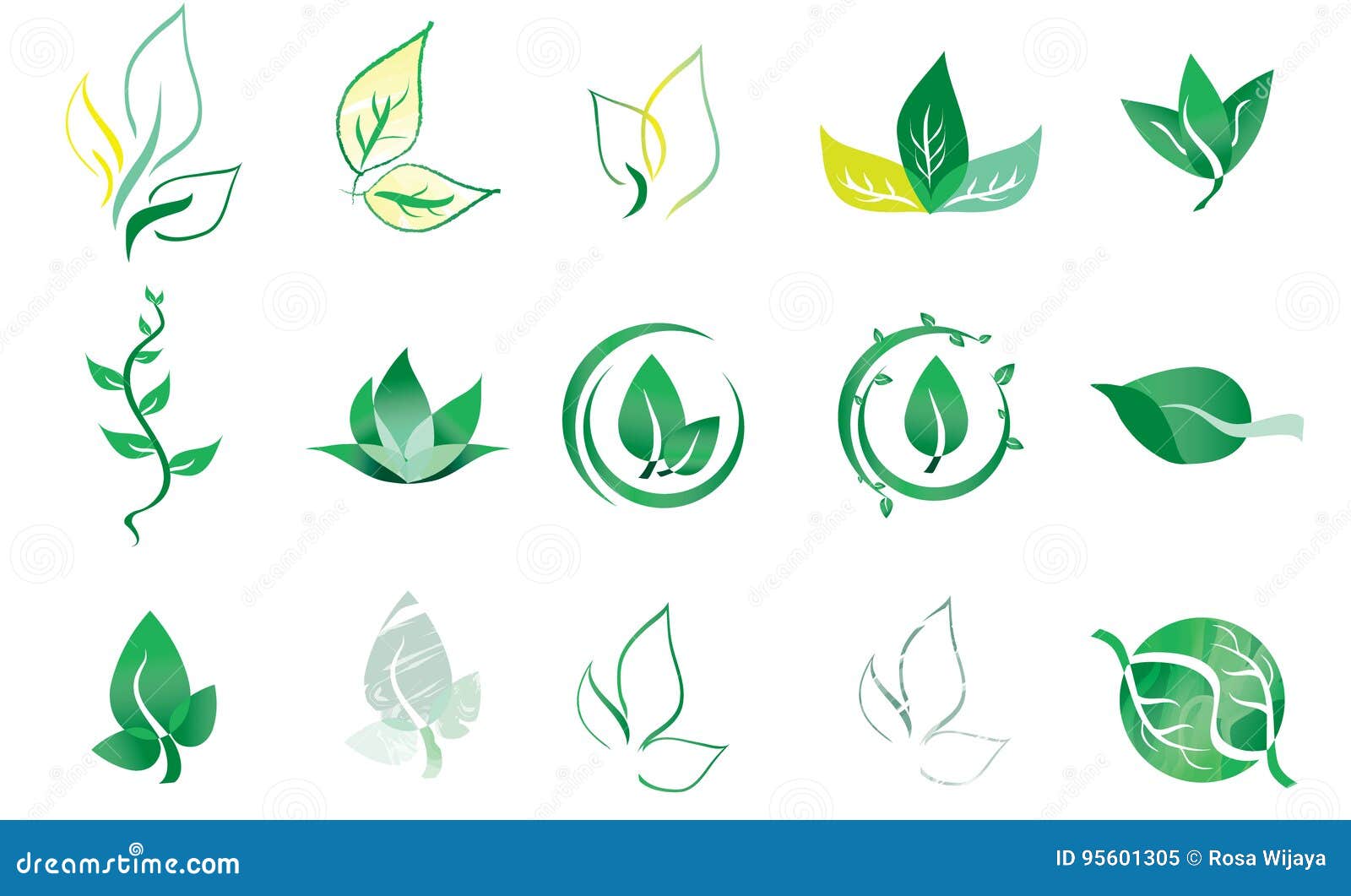 Vector Logo Elements Leaf stock vector. Illustration of resizable ...
