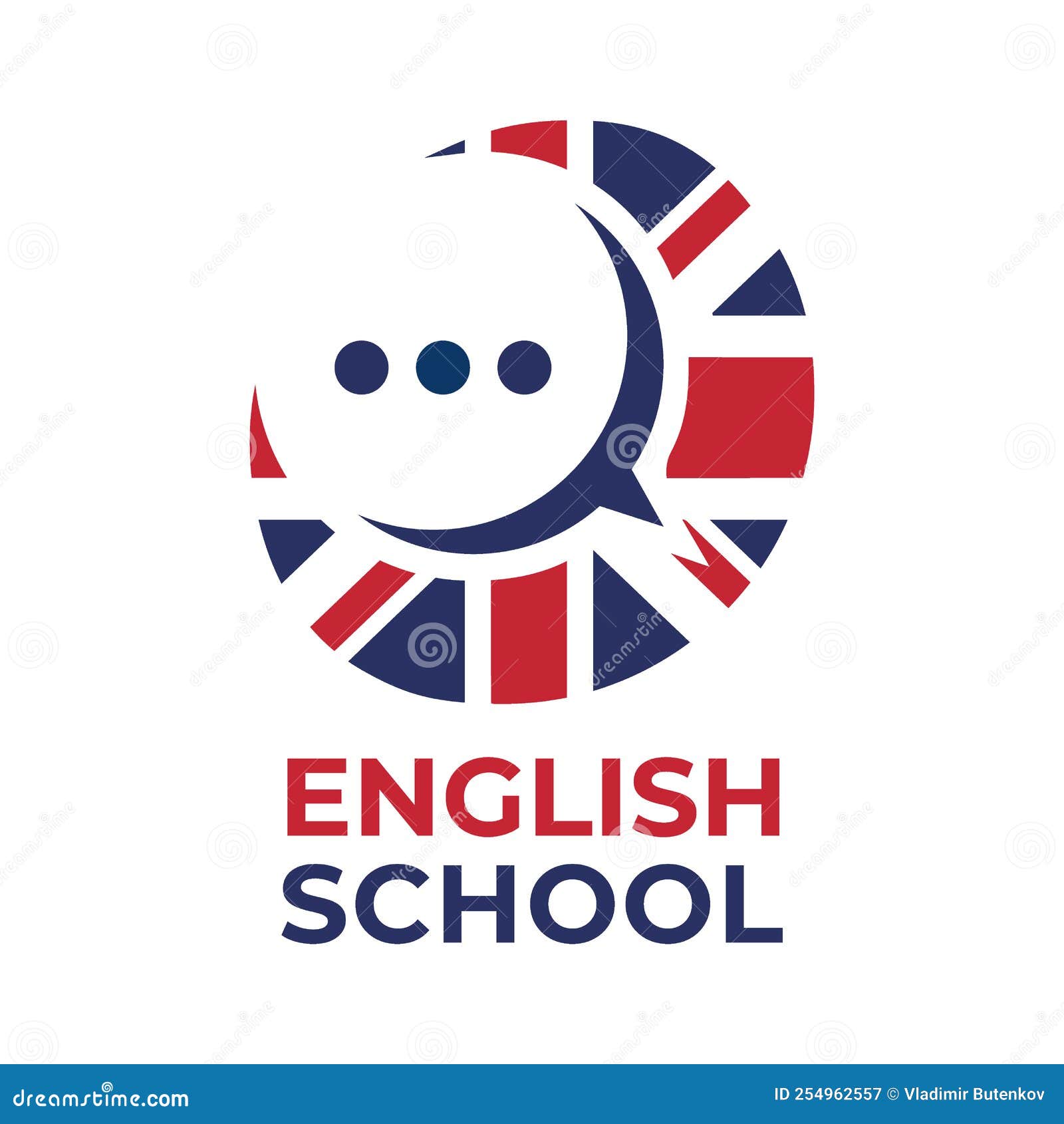 Vector Logo of the English Language School Stock Vector - Illustration ...