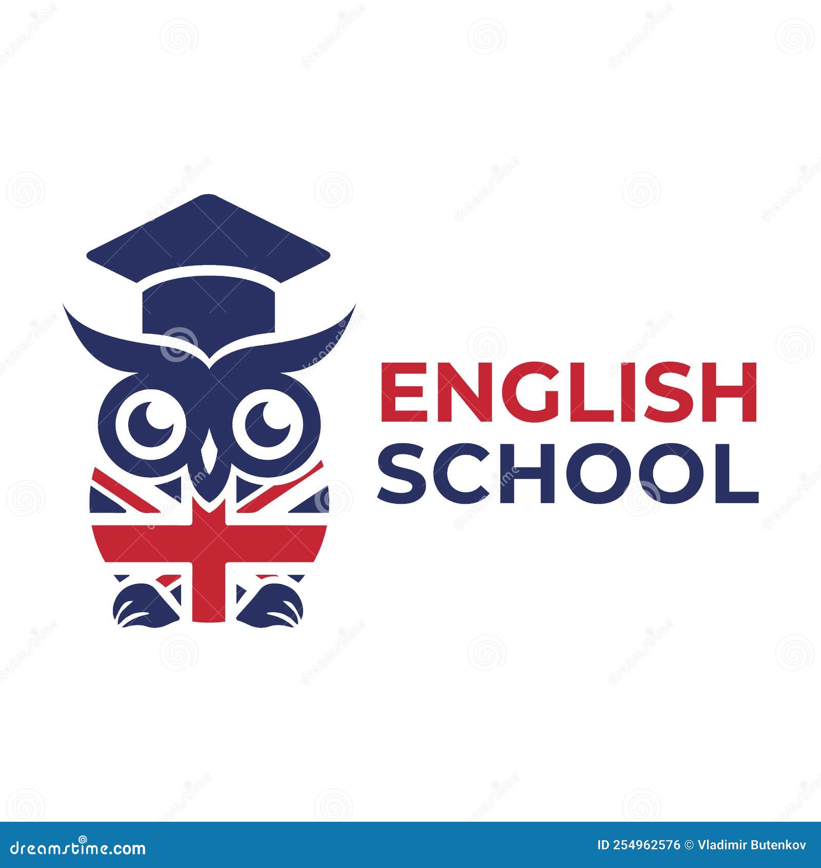 Vector Logo of the English Language School Stock Vector - Illustration ...
