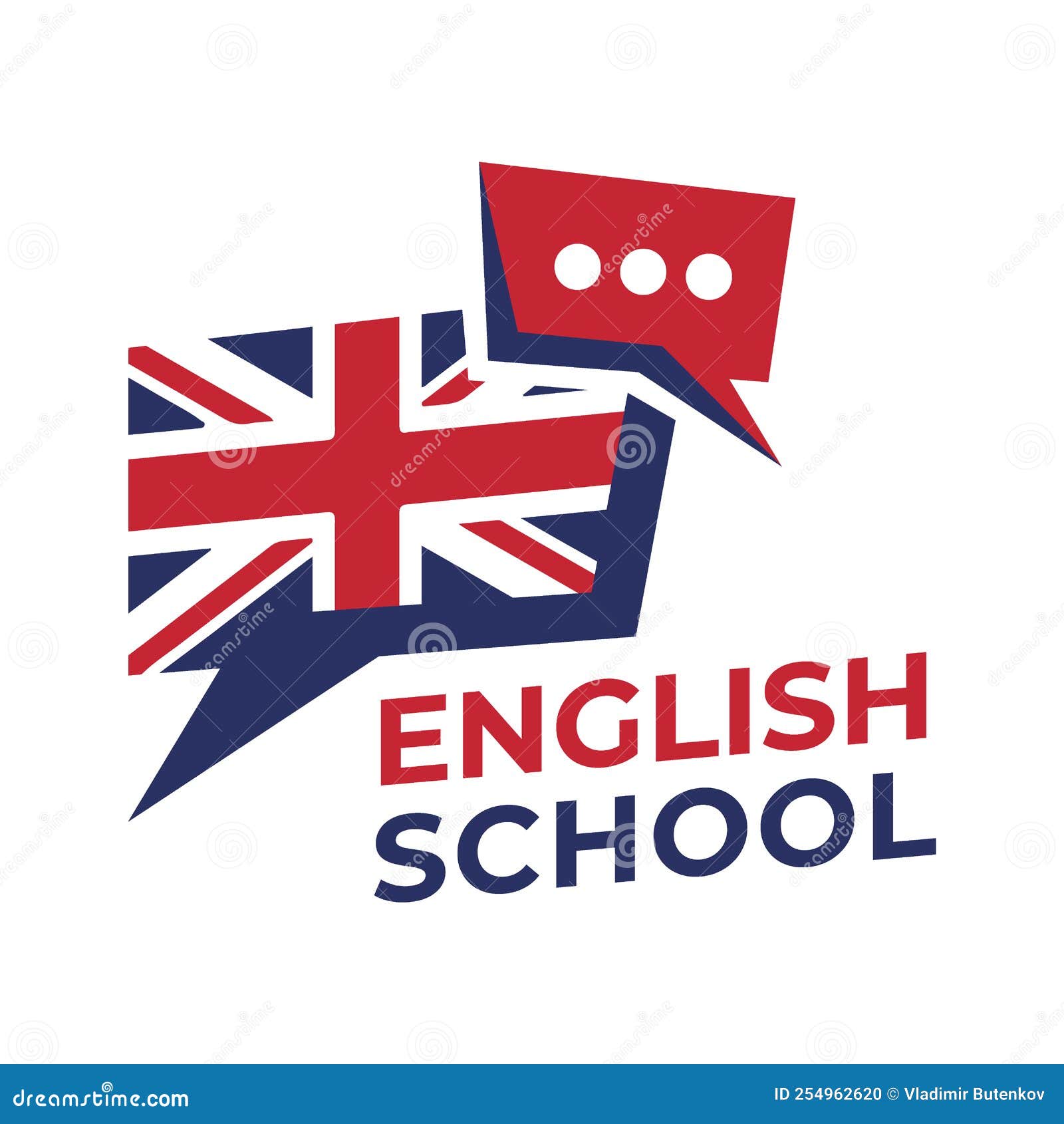 Vector Logo of the English Language School Stock Vector - Illustration ...