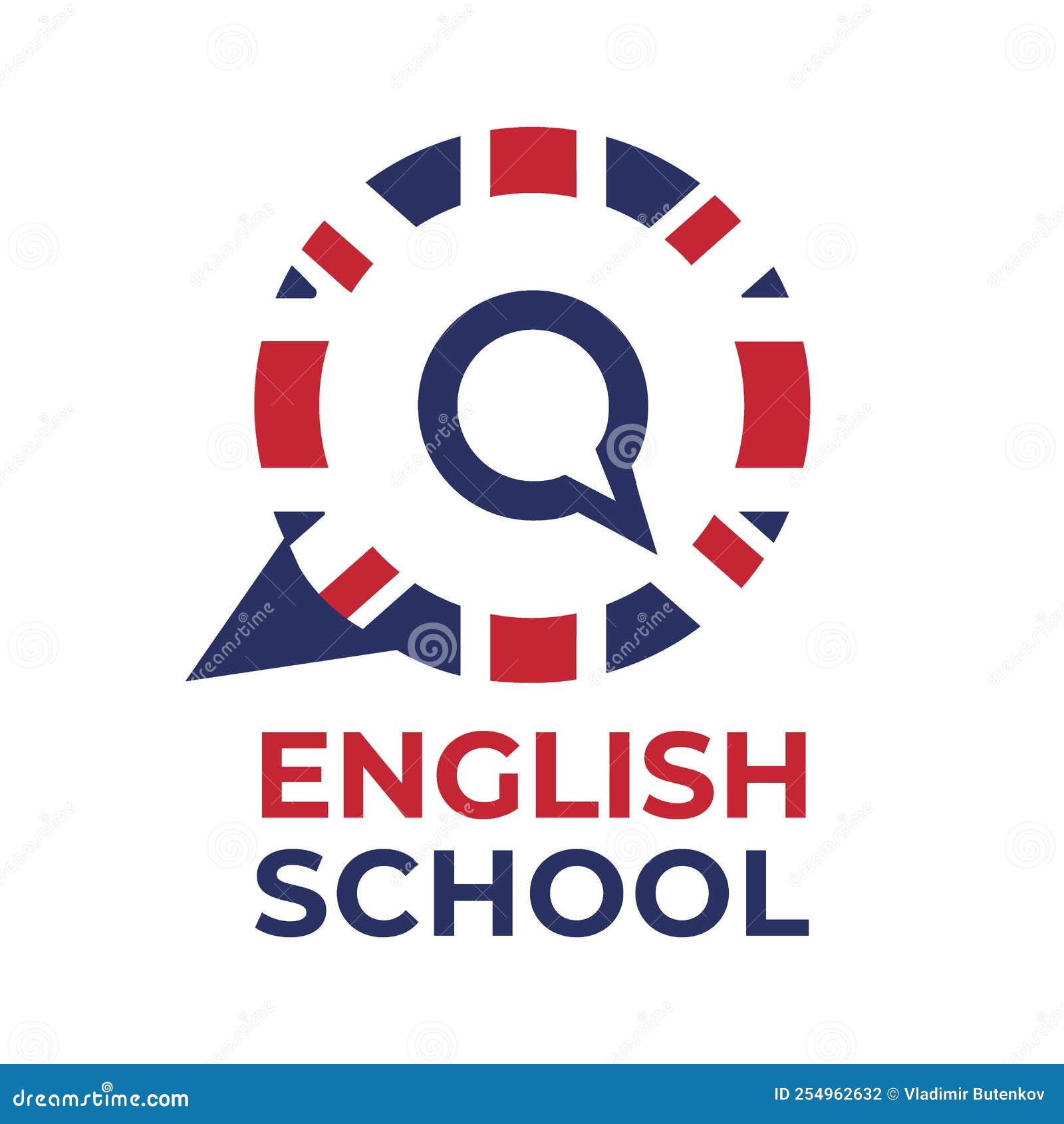 Vector Logo of the English Language School Stock Vector - Illustration ...