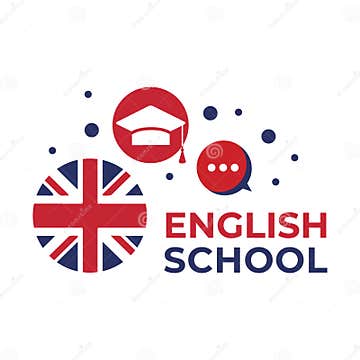 Vector Logo of the English Language School Stock Vector - Illustration ...