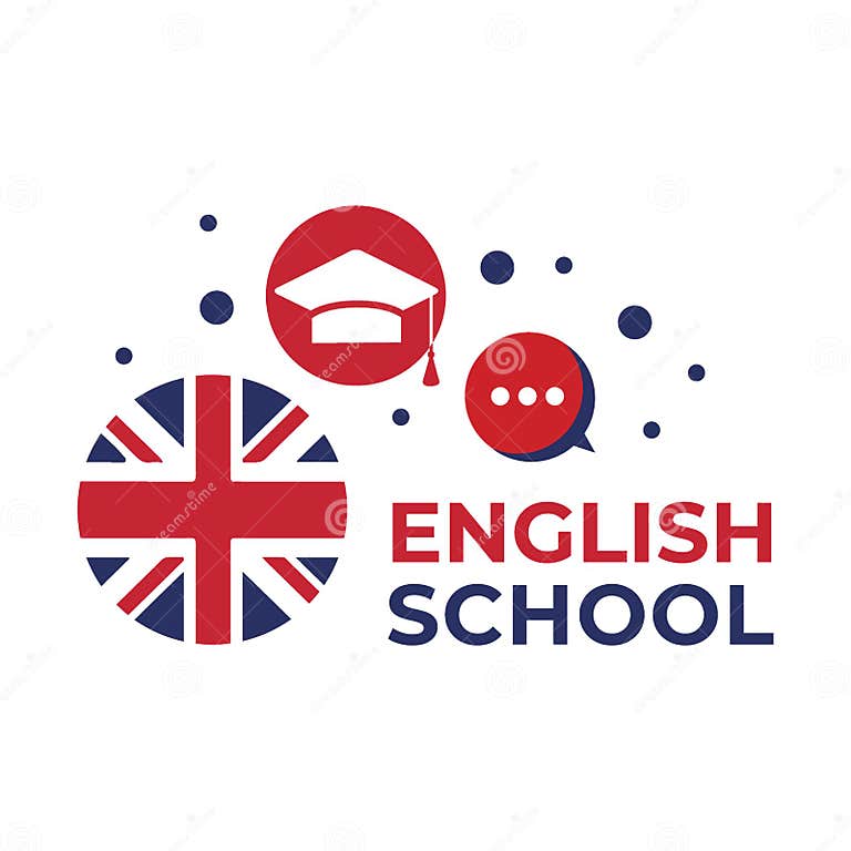 Vector Logo of the English Language School Stock Vector - Illustration ...