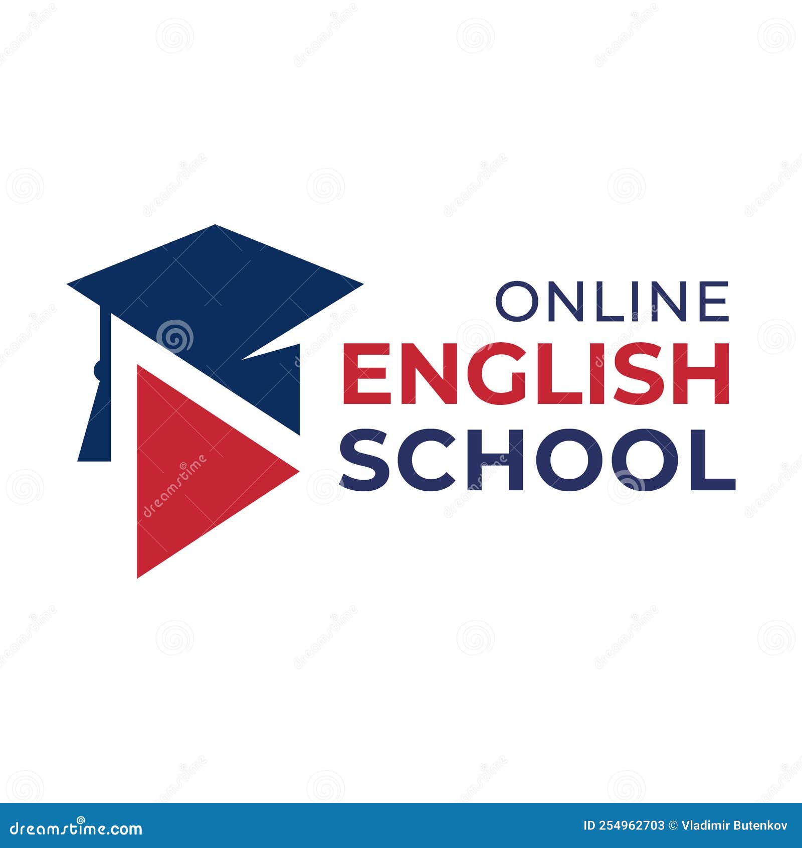 Vector Logo of the English Language School Stock Vector - Illustration ...