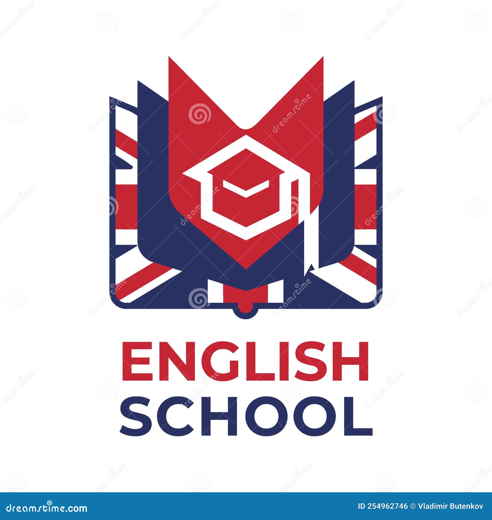 Vector Logo of the English Language School Stock Vector - Illustration ...