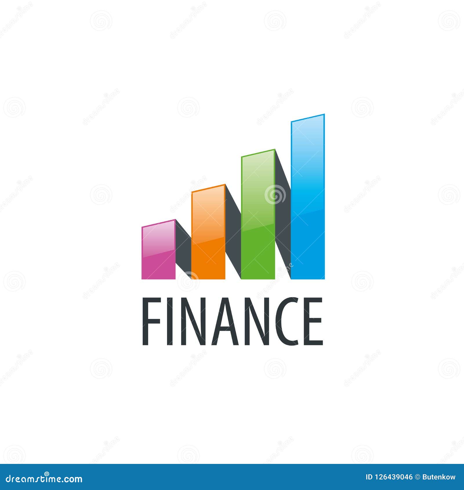 Vector logo Finance stock vector. Illustration of modern - 126439046