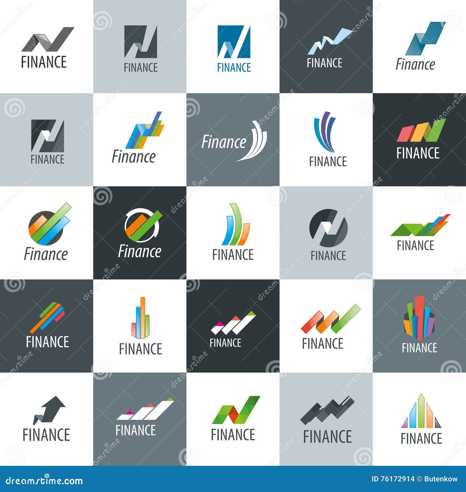 Vector logo Finance stock vector. Illustration of concept - 76172914