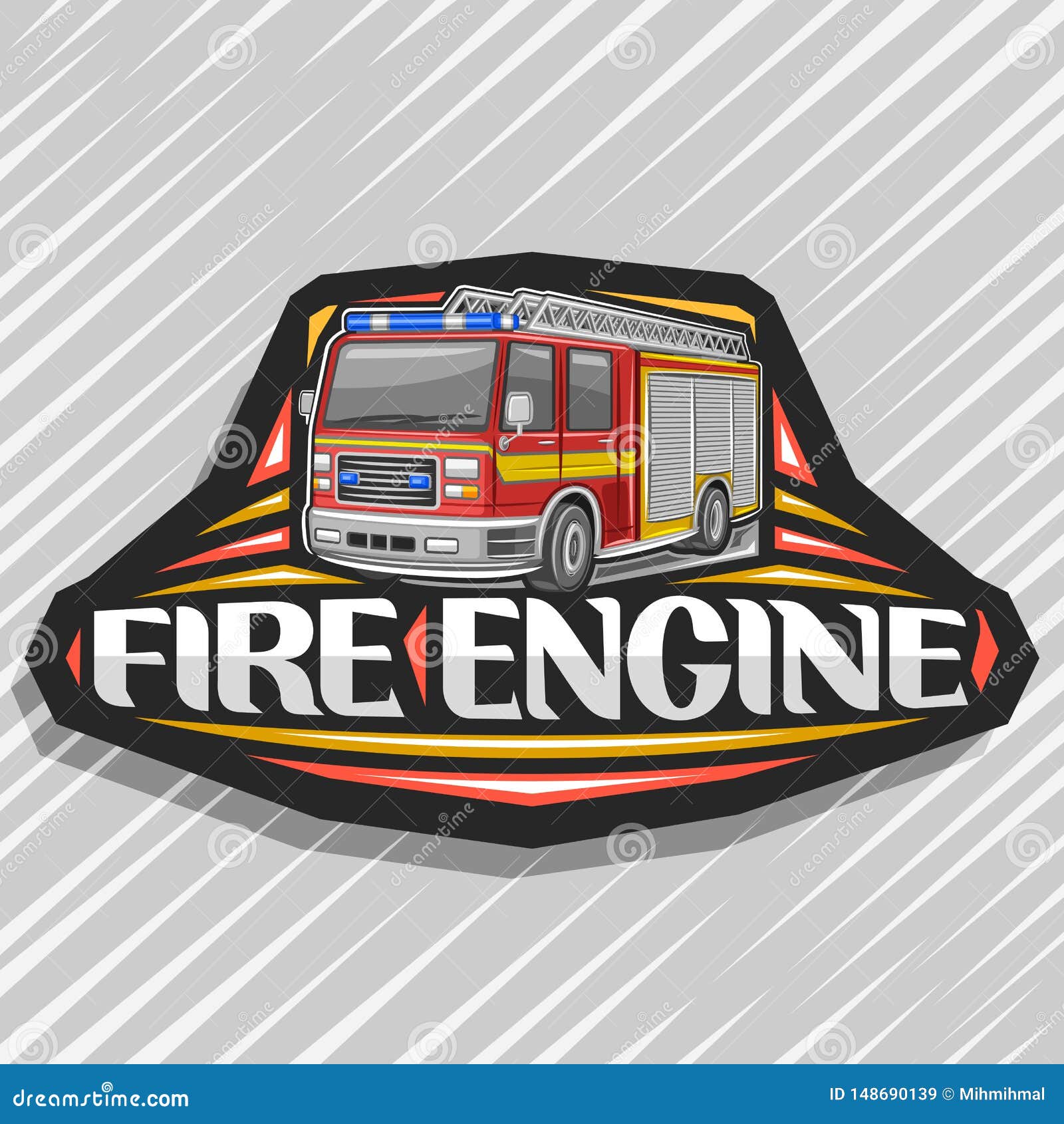 Vector Logo for Fire Engine Stock Vector - Illustration of fire, engine ...
