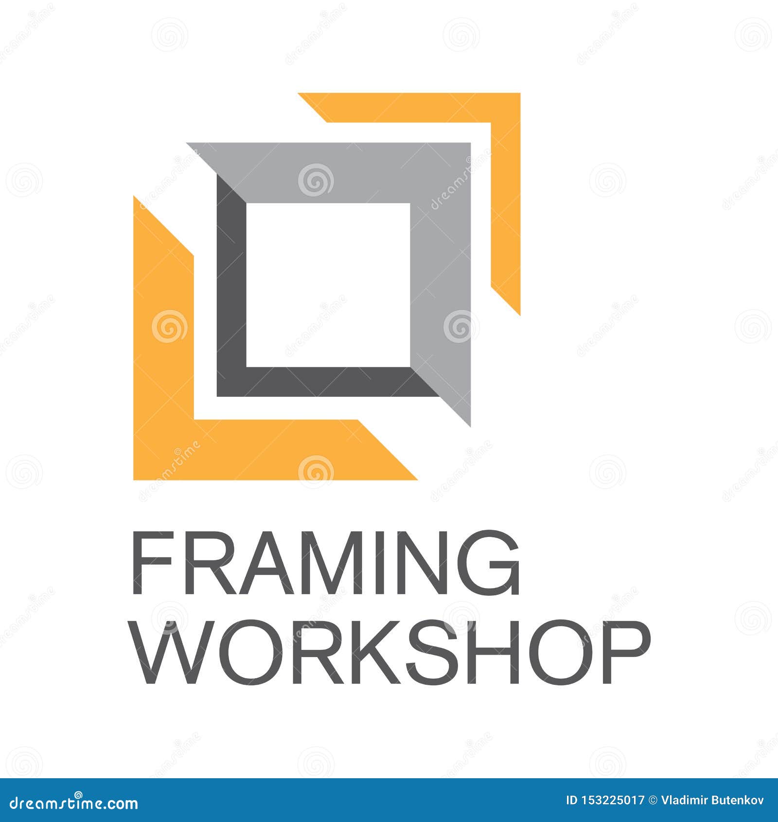 Logo on the Theme of Framing Workshop, Frame Stock Illustration ...