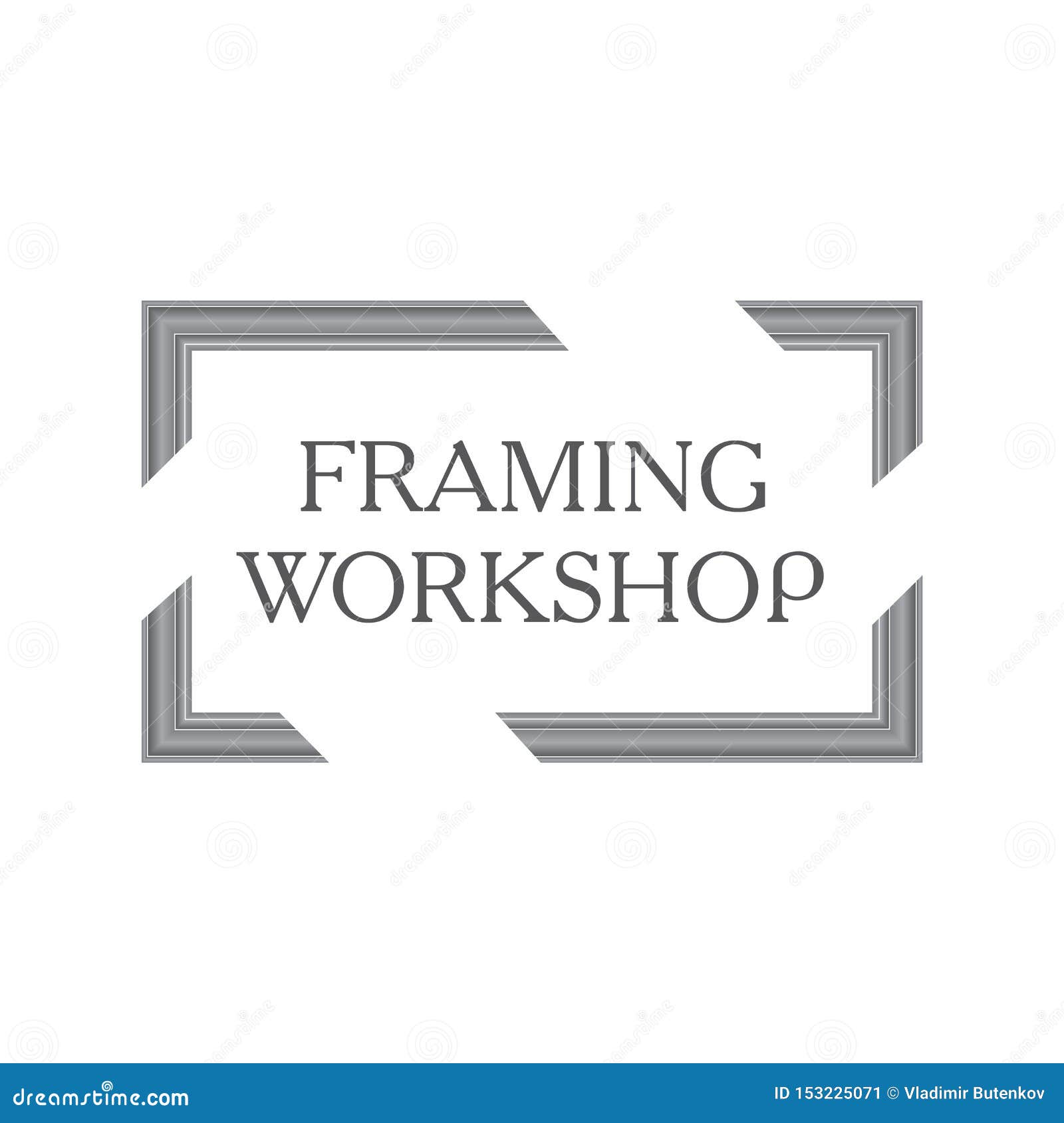 Logo on the Theme of Framing Workshop, Frame Stock Illustration ...