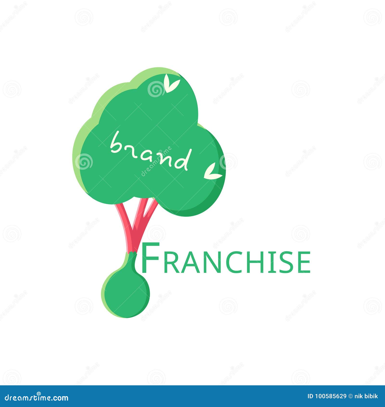 Vector Logo Franchise in Flat Design. the Tree is Ready for Planting ...