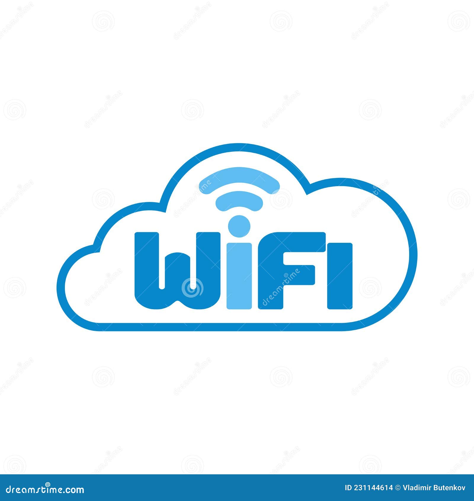 Vector Logo of Free Wi-Fi, Service and Settings Stock Vector ...