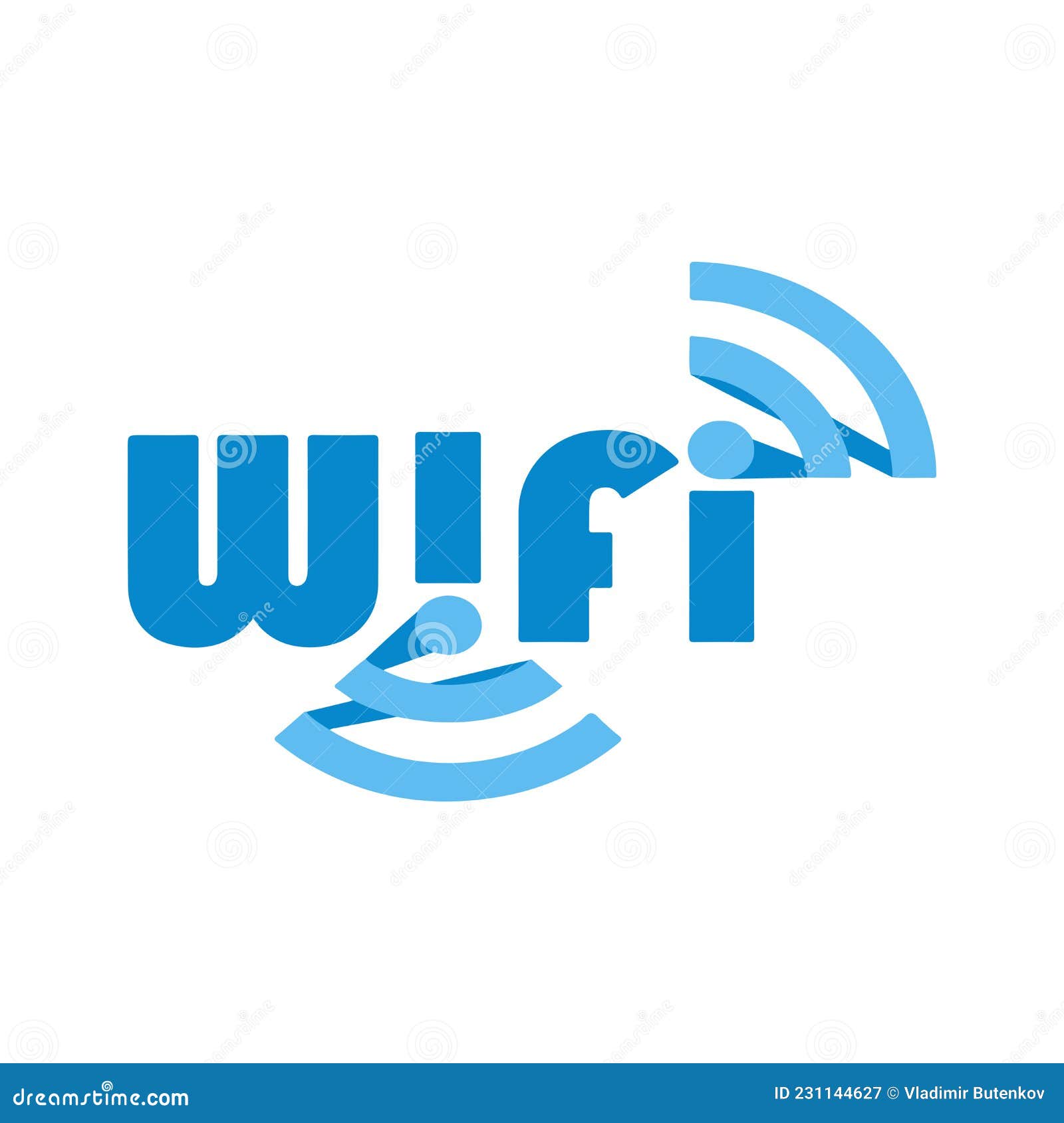 Vector Logo of Free Wi-Fi, Service and Settings Stock Vector ...