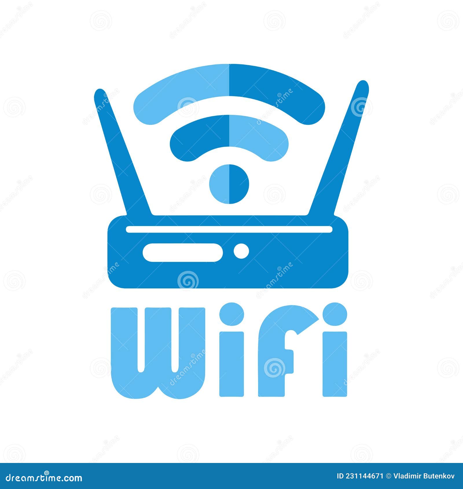 Vector Logo of Free Wi-Fi, Service and Settings Stock Vector ...