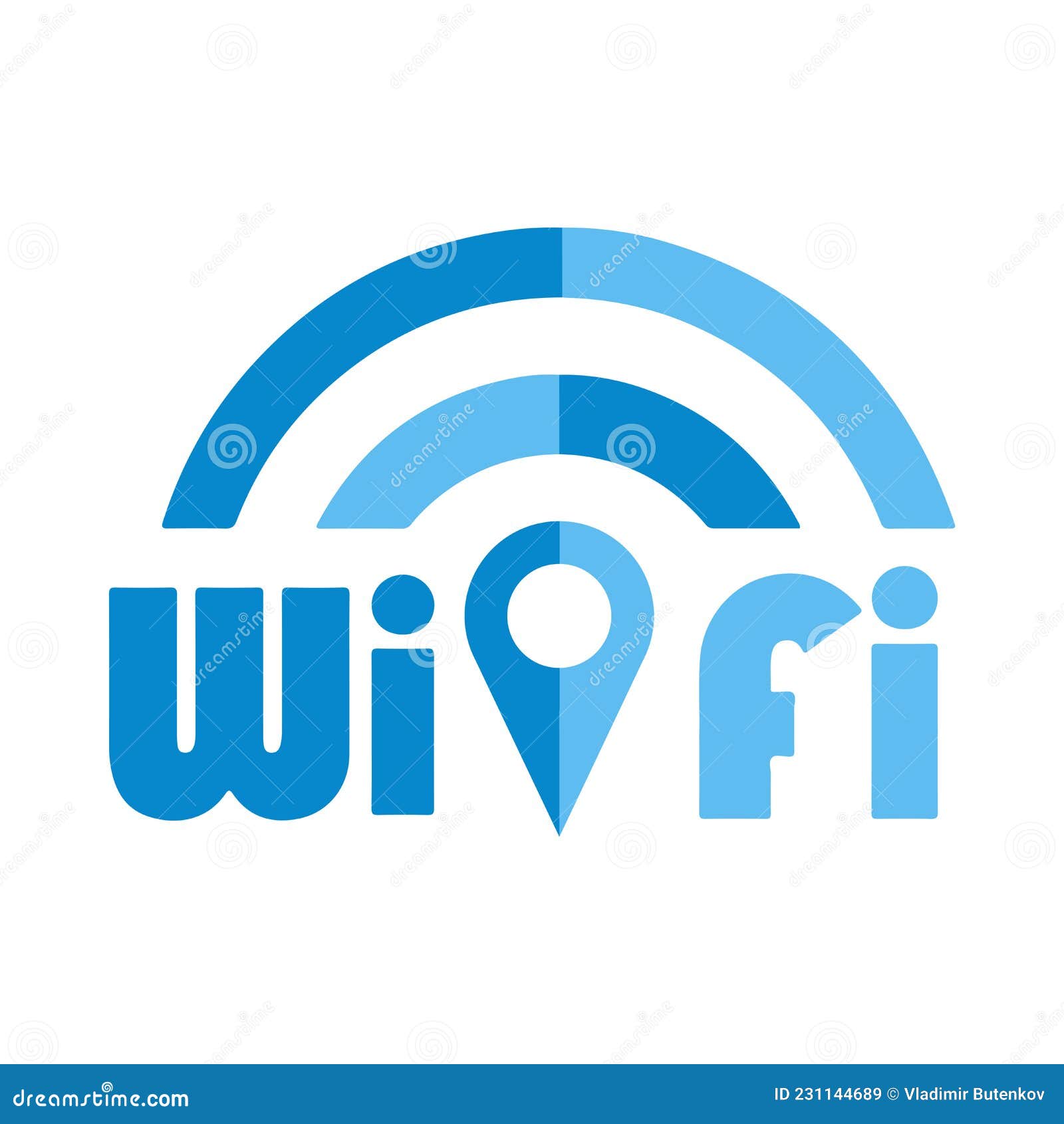 Vector Logo of Free Wi-Fi, Service and Settings Stock Vector ...
