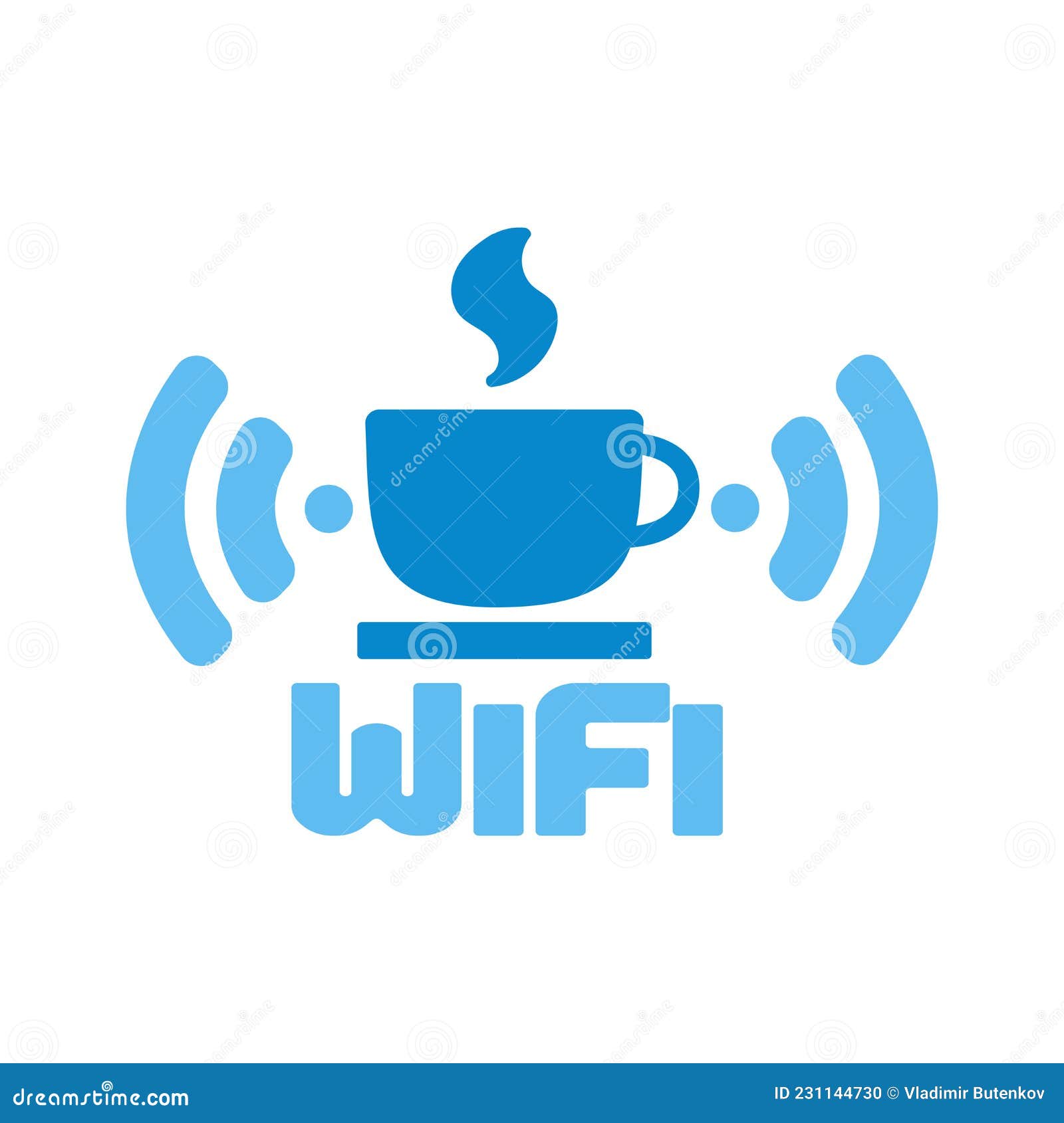 Vector Logo of Free Wi-Fi, Service and Settings Stock Vector ...