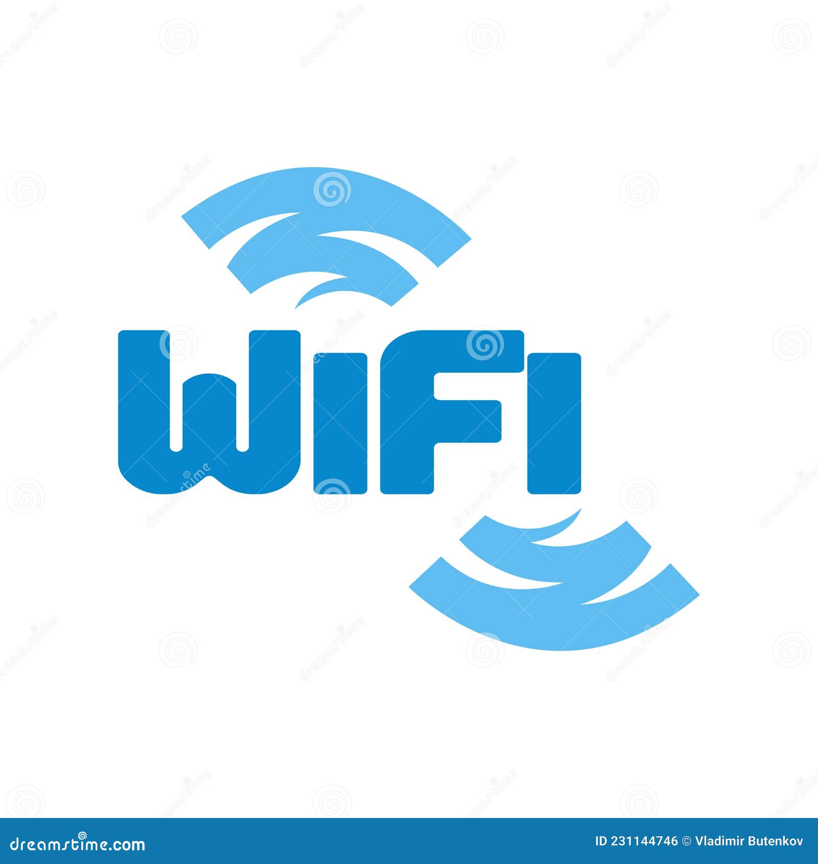 Vector Logo of Free Wi-Fi, Service and Settings Stock Vector ...