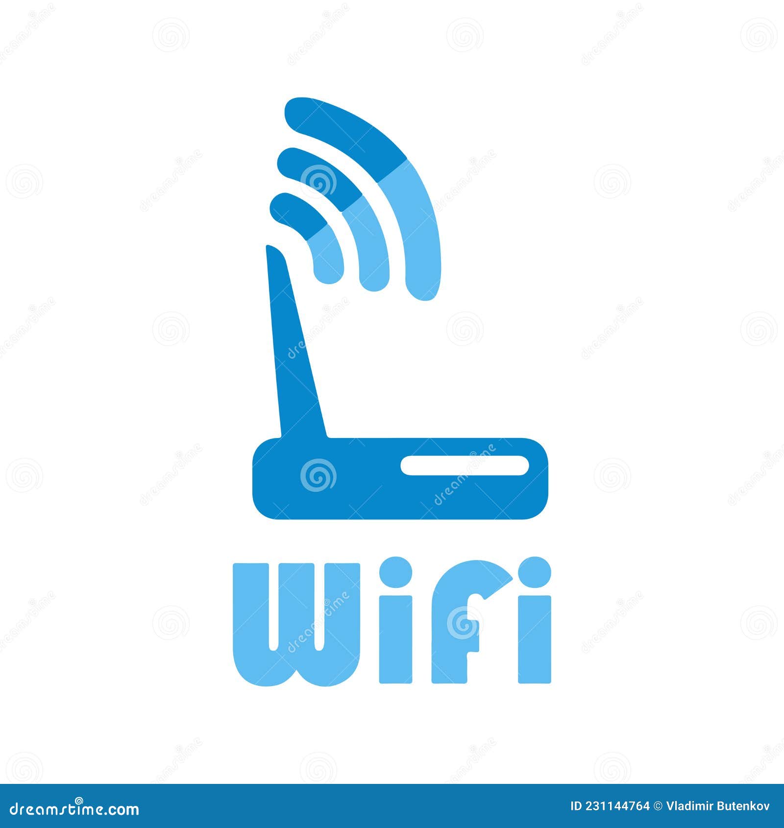 Vector Logo of Free Wi-Fi, Service and Settings Stock Vector ...