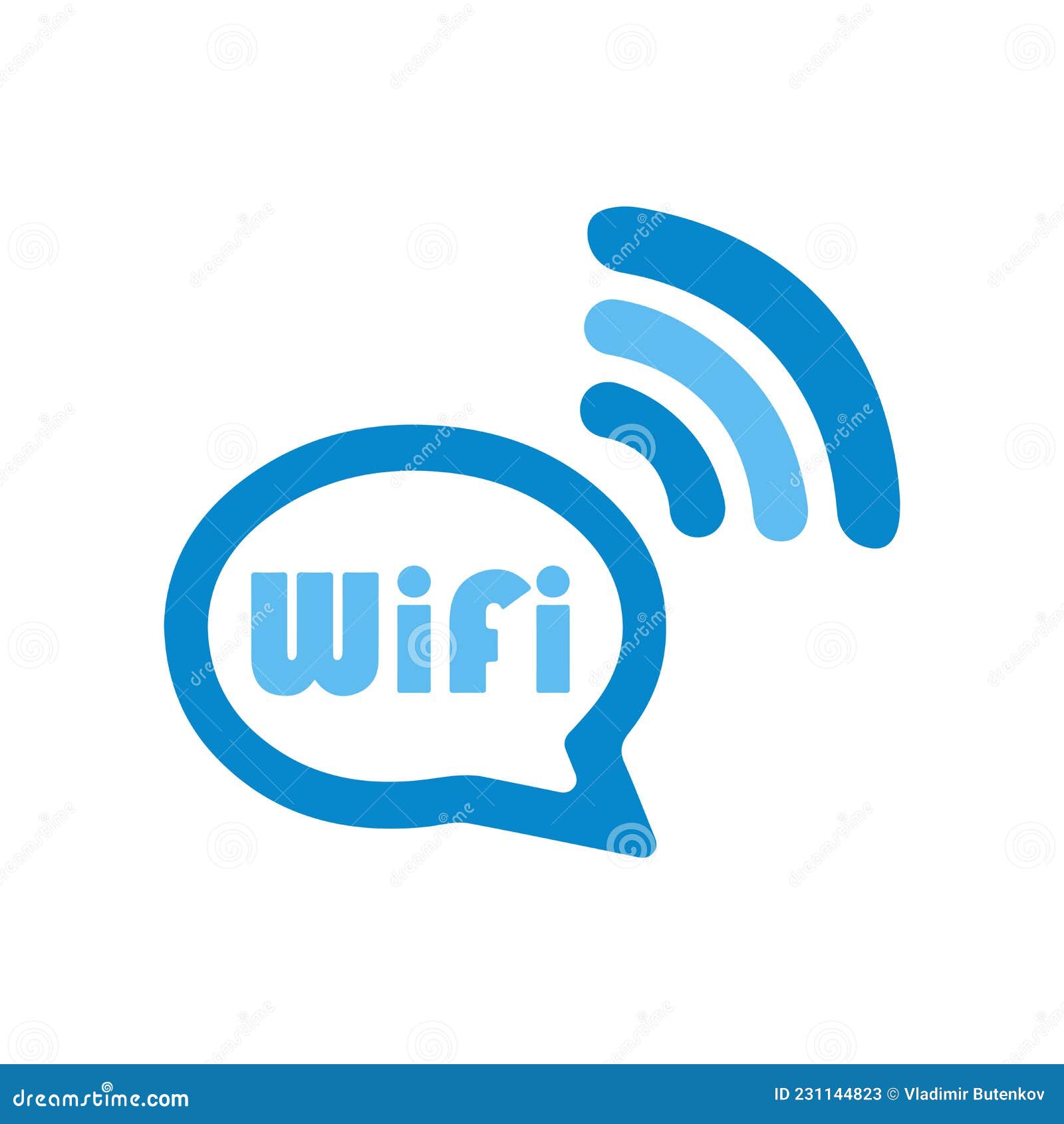 Vector Logo of Free Wi-Fi, Service and Settings Stock Vector ...