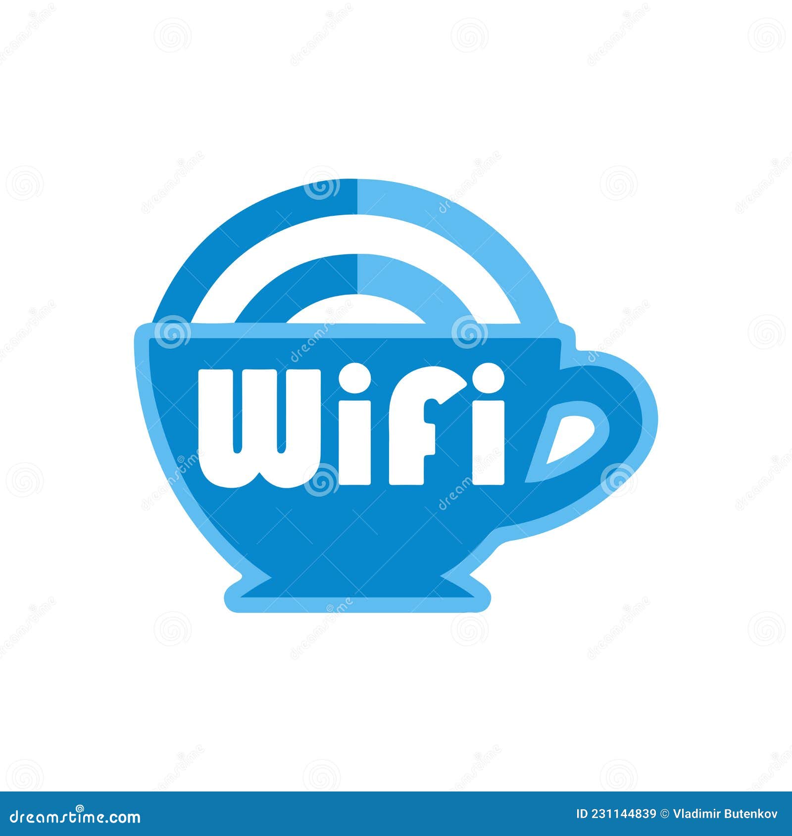Vector Logo of Free Wi-Fi, Service and Settings Stock Vector ...