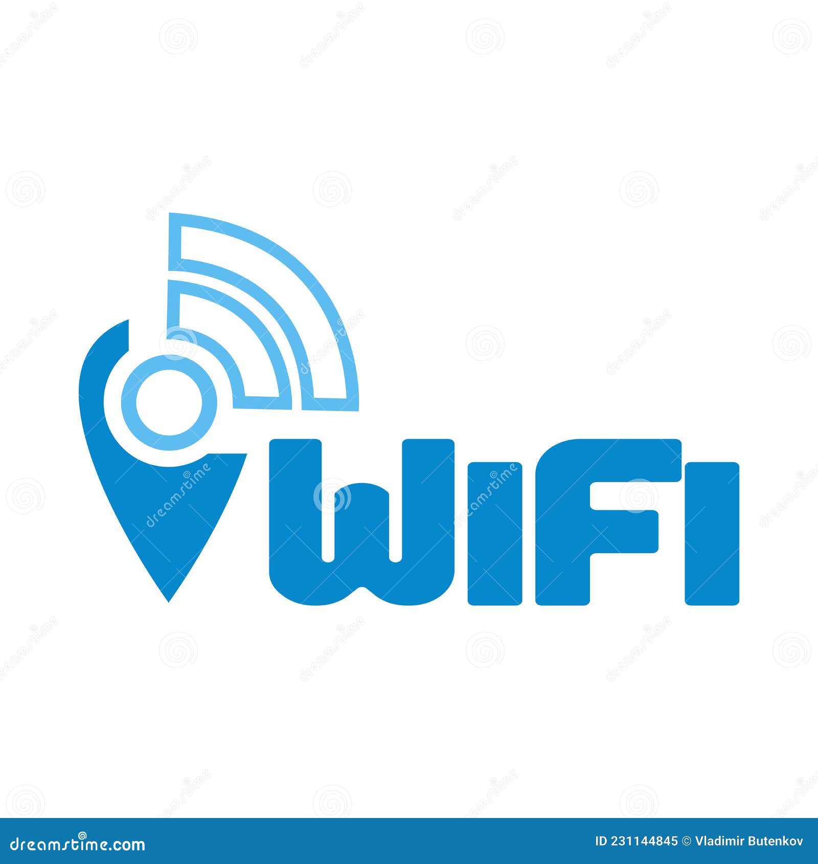 Vector Logo of Free Wi-Fi, Service and Settings Stock Vector ...