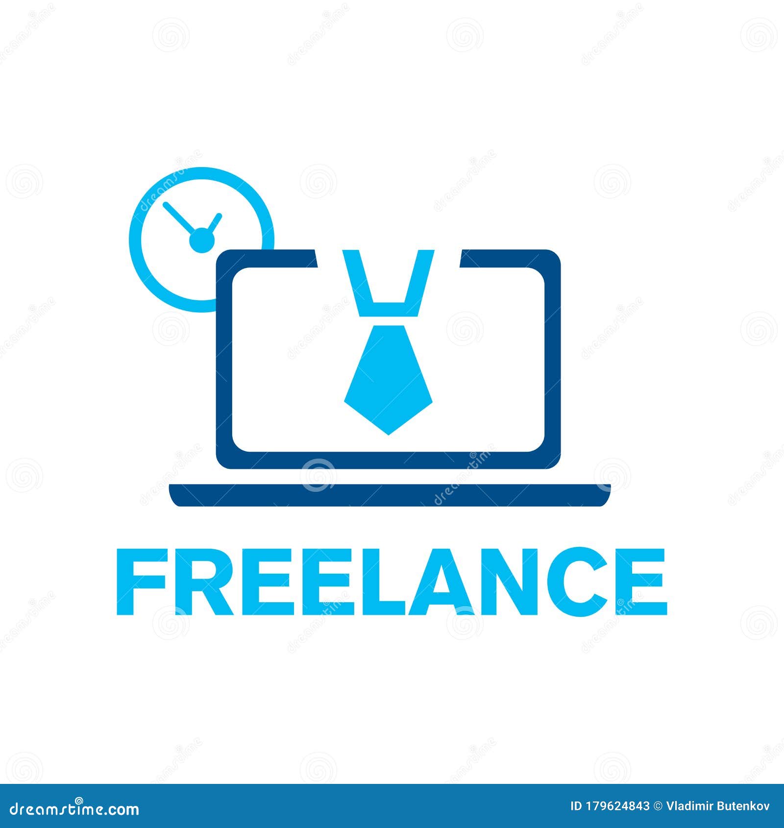 Vector Logo for Freelancing and Remote Work Stock Illustration ...