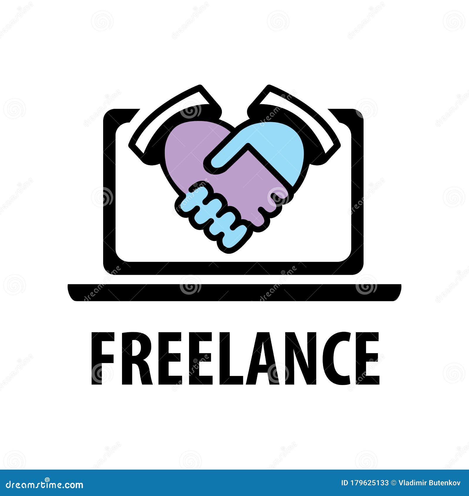Vector Logo for Freelancing and Remote Work Stock Illustration ...