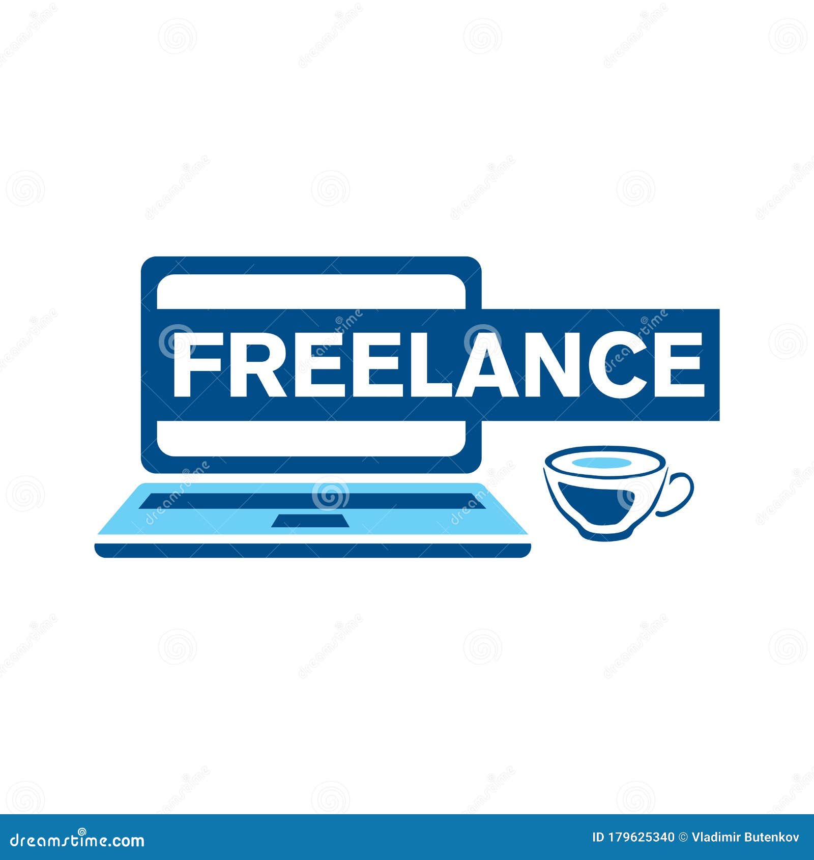 Vector Logo for Freelancing and Remote Work Stock Illustration ...