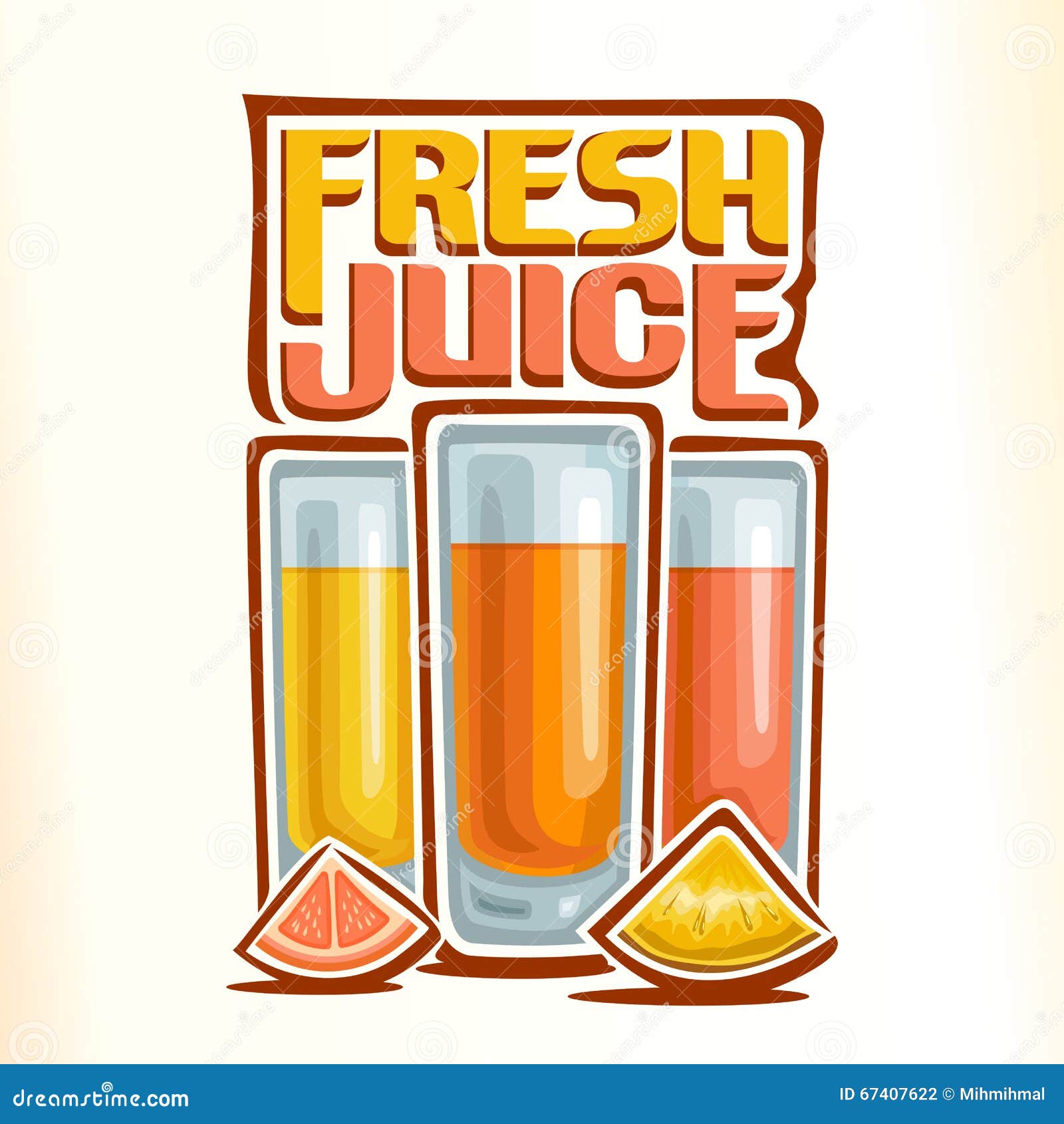Vector Logo for Fresh Citrus Juice Stock Vector - Illustration of logo ...