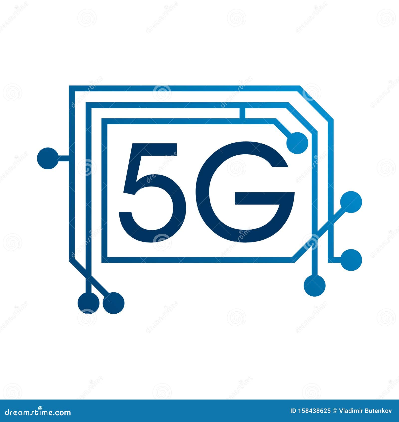 Vector Logo for 5G Internet and Cellular Stock Illustration ...