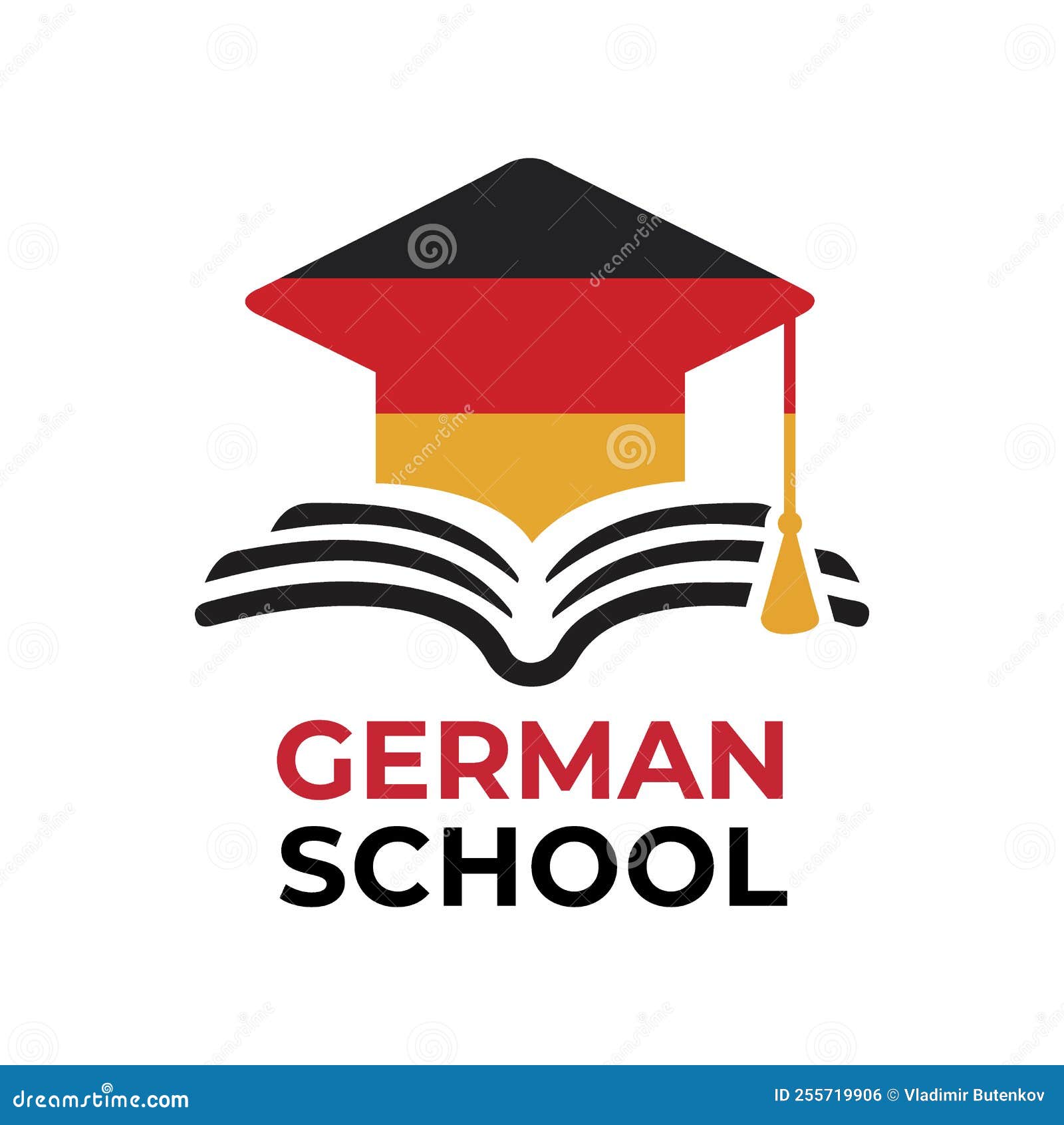 Vector Logo of the German Language School Stock Vector - Illustration ...
