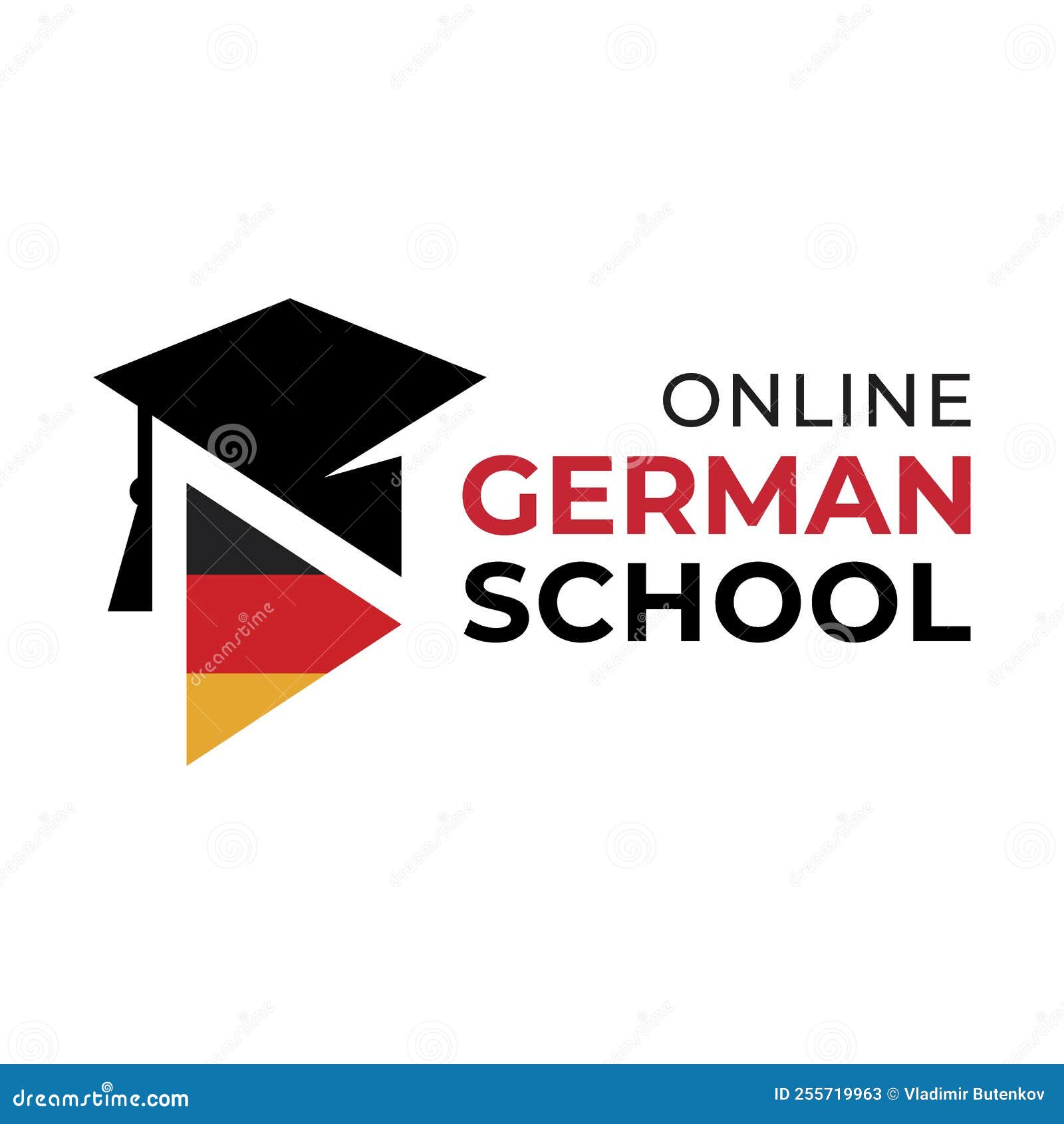 Vector Logo of the German Language School Stock Vector - Illustration ...