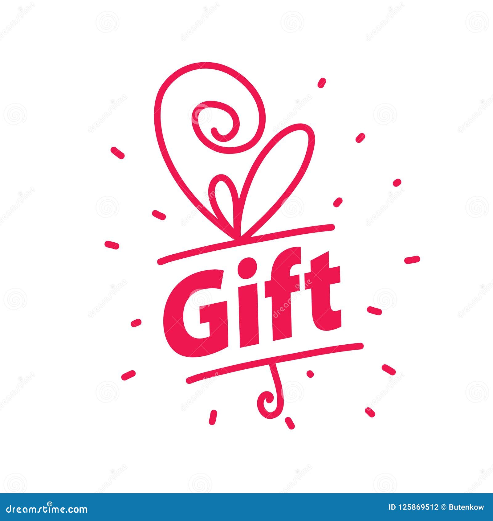 Vector logo gift stock vector. Illustration of color - 125869512