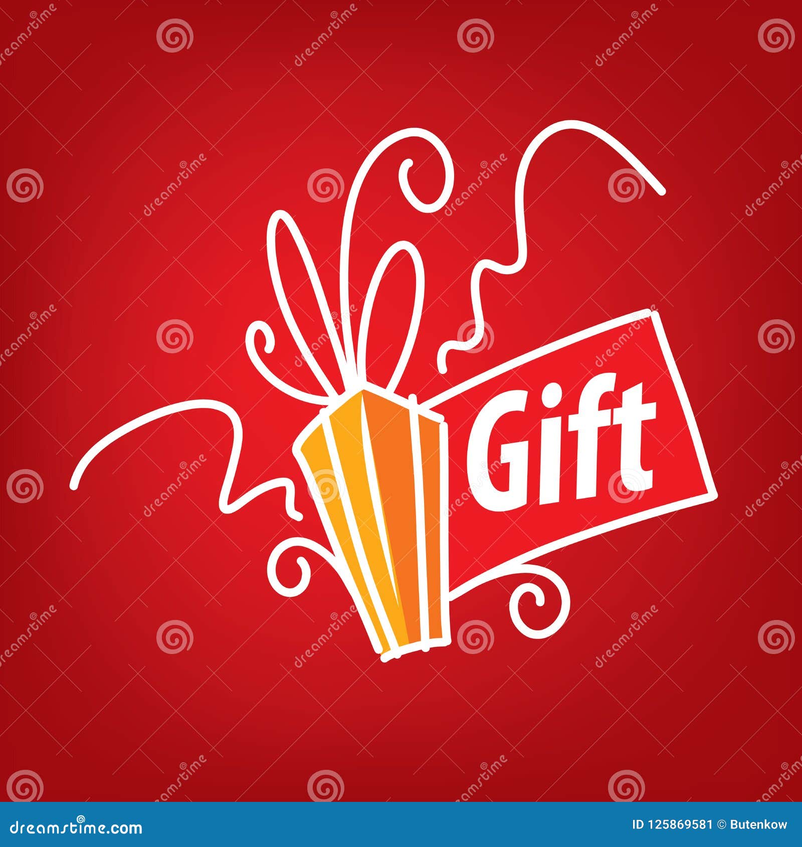 Vector logo gift stock vector. Illustration of celebrate - 125869581