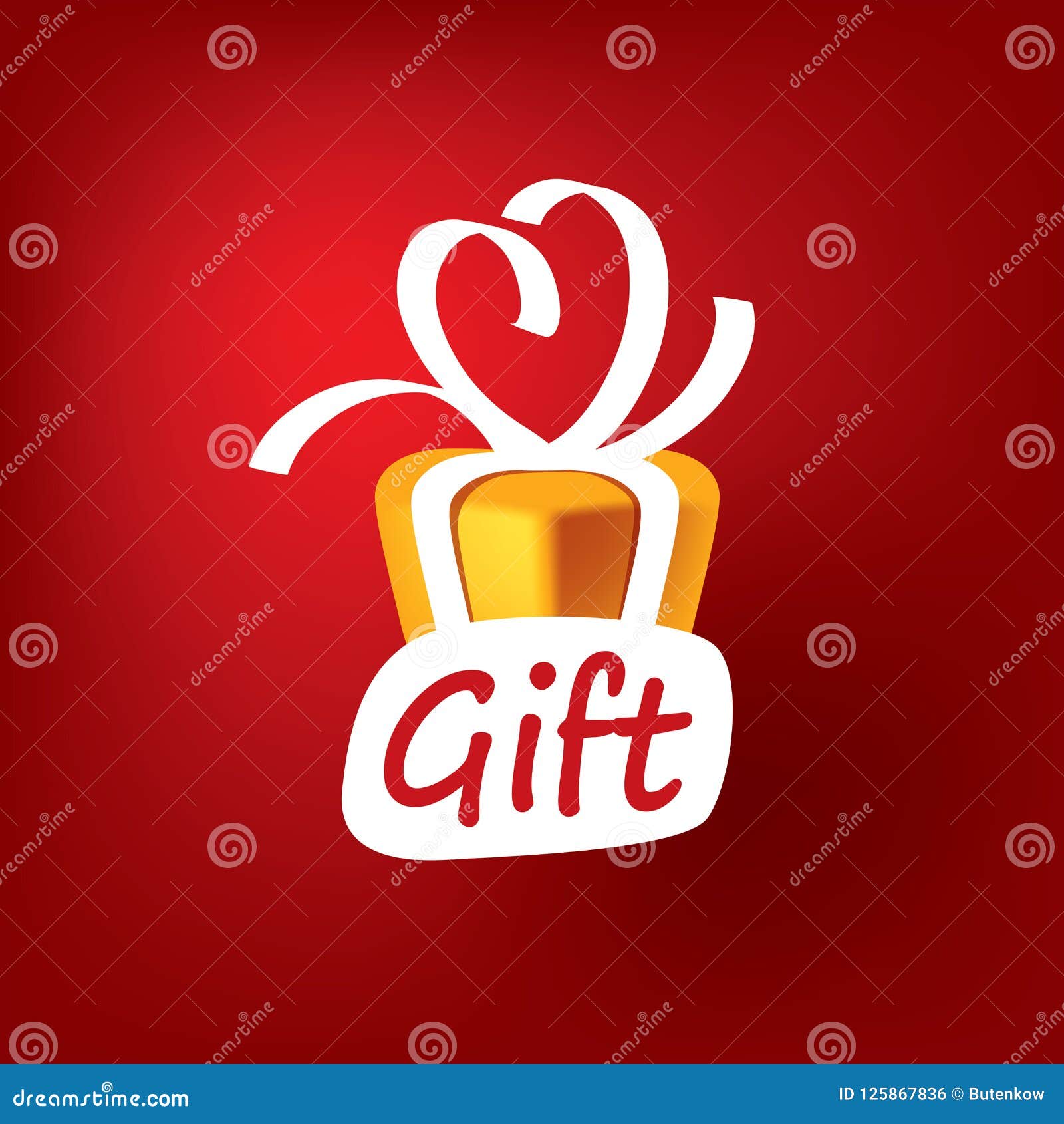 Vector logo gift stock vector. Illustration of christmas - 125867836