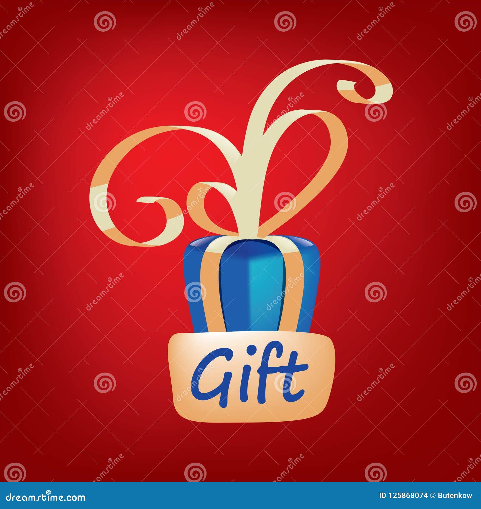 Vector logo gift stock vector. Illustration of celebrate - 125868074