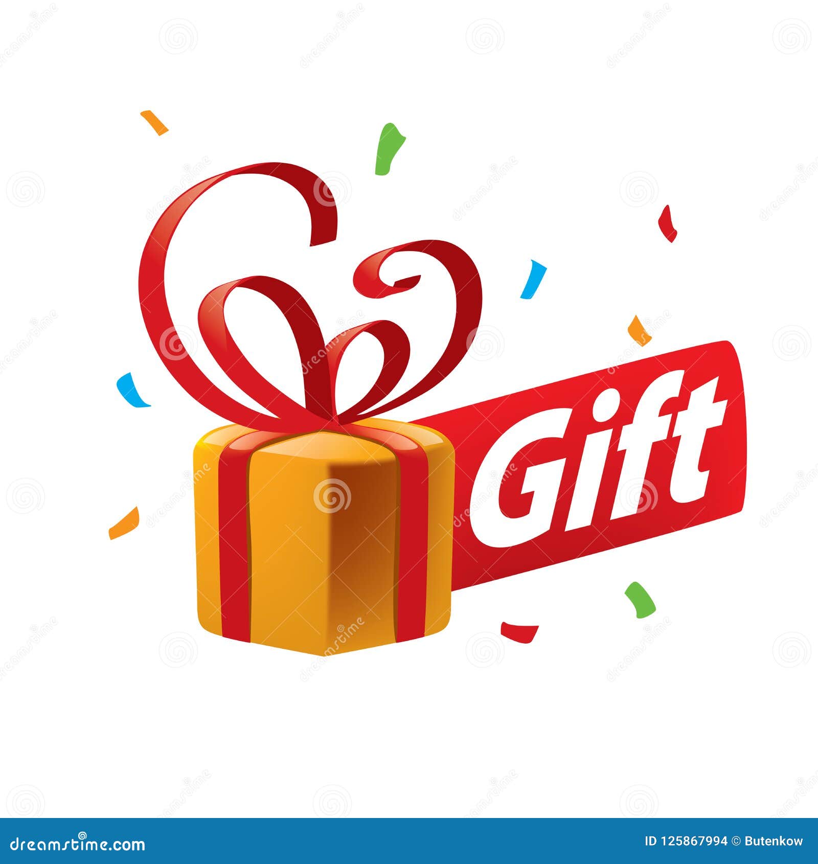 Vector logo gift stock vector. Illustration of concepts - 125867994