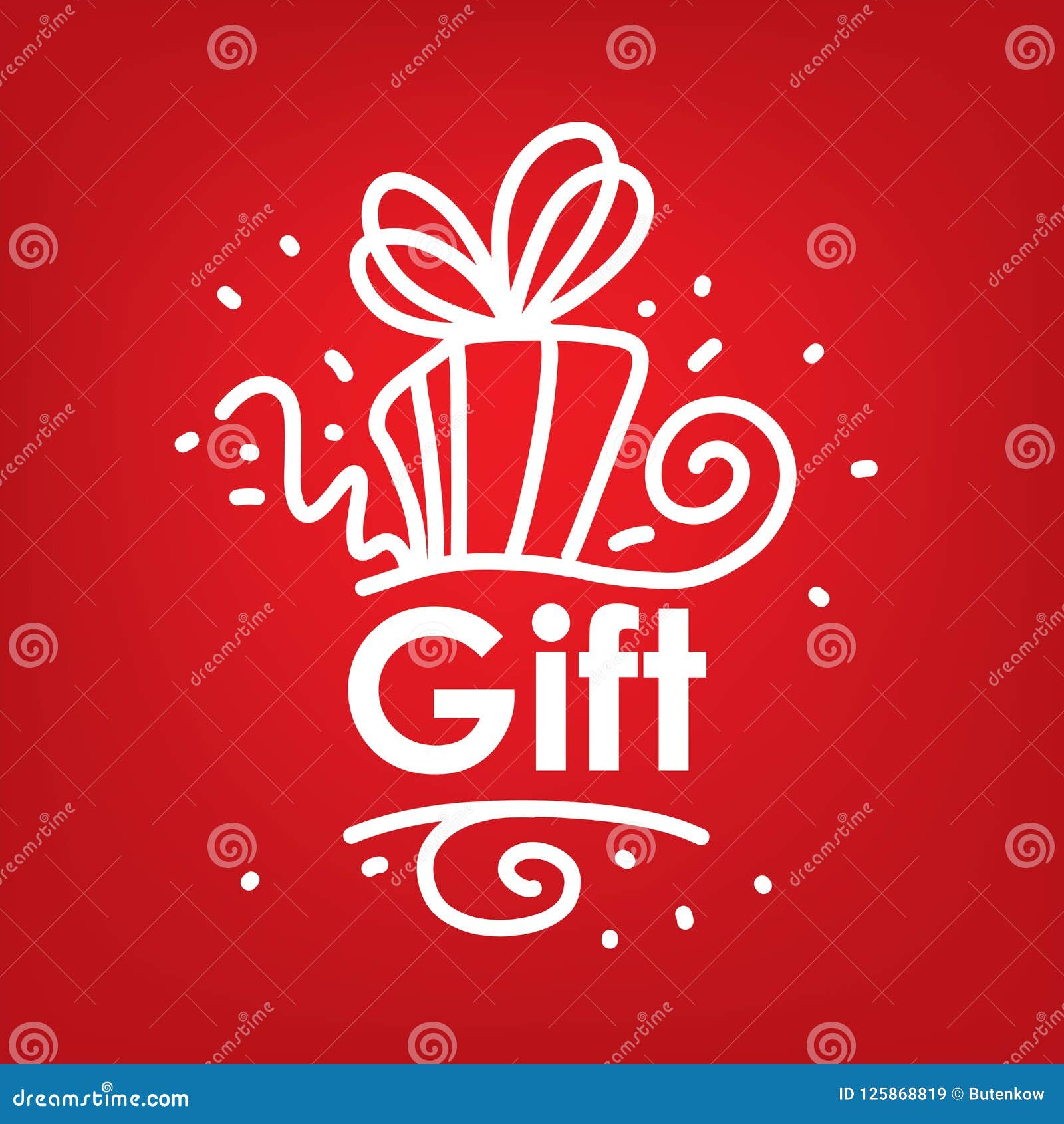 Vector logo gift stock vector. Illustration of graphic - 125868819