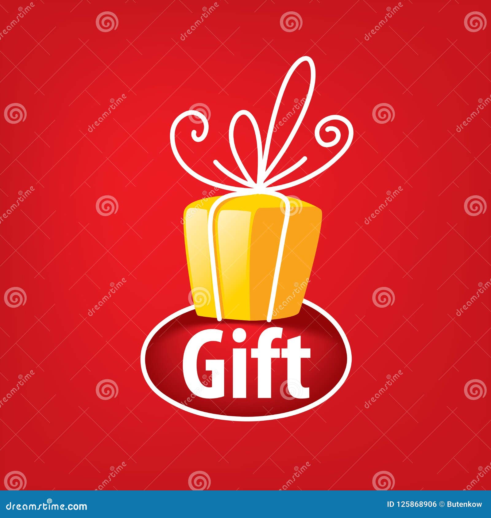 Vector logo gift stock vector. Illustration of christmas - 125868906