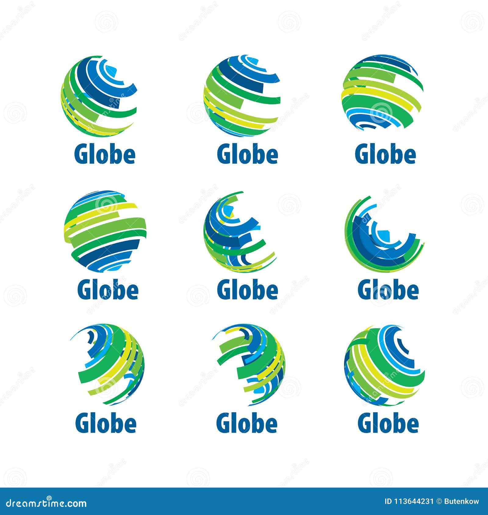 Vector logo globe stock vector. Illustration of creative - 113644231