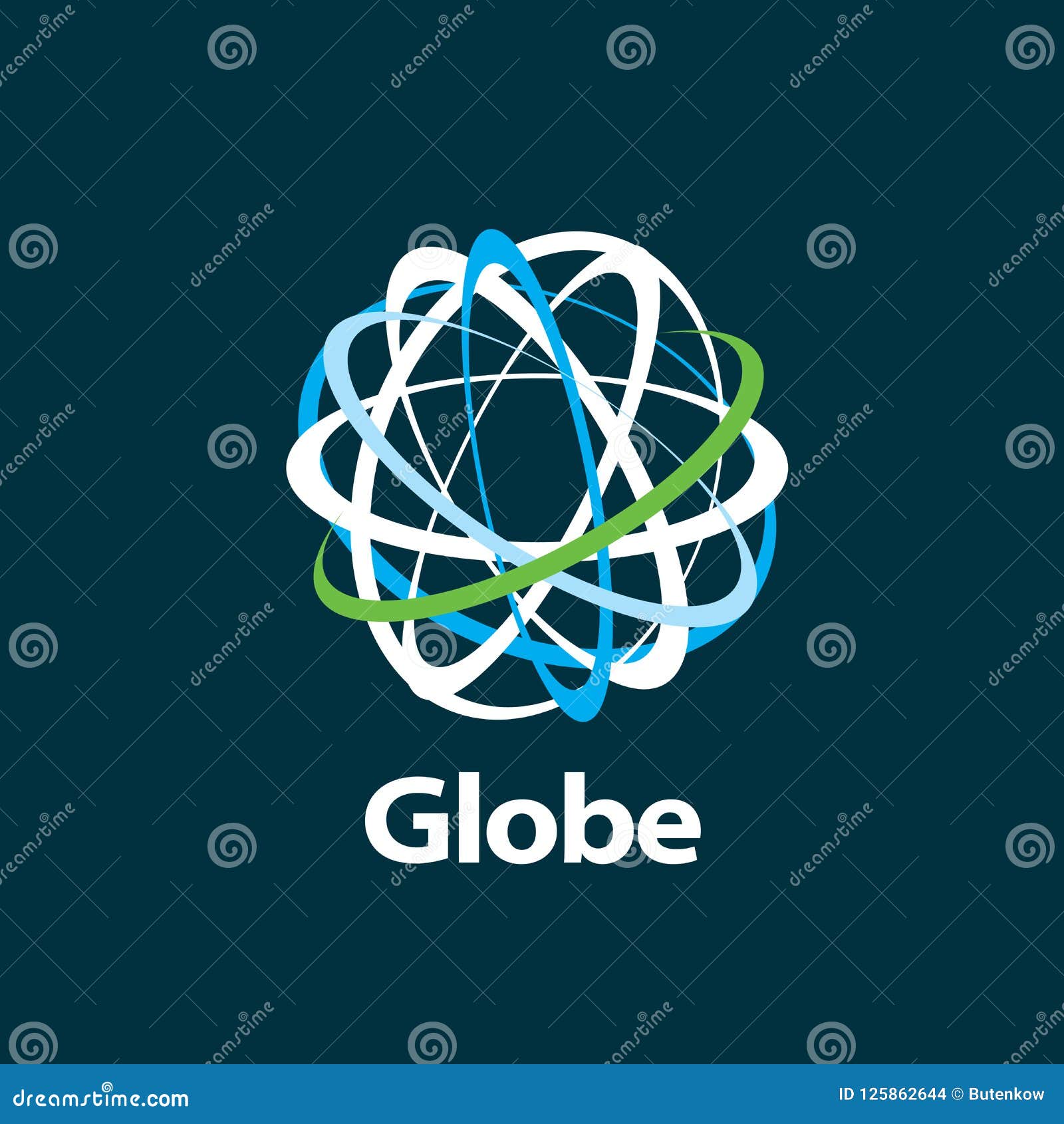 Vector logo globe stock vector. Illustration of future - 125862644