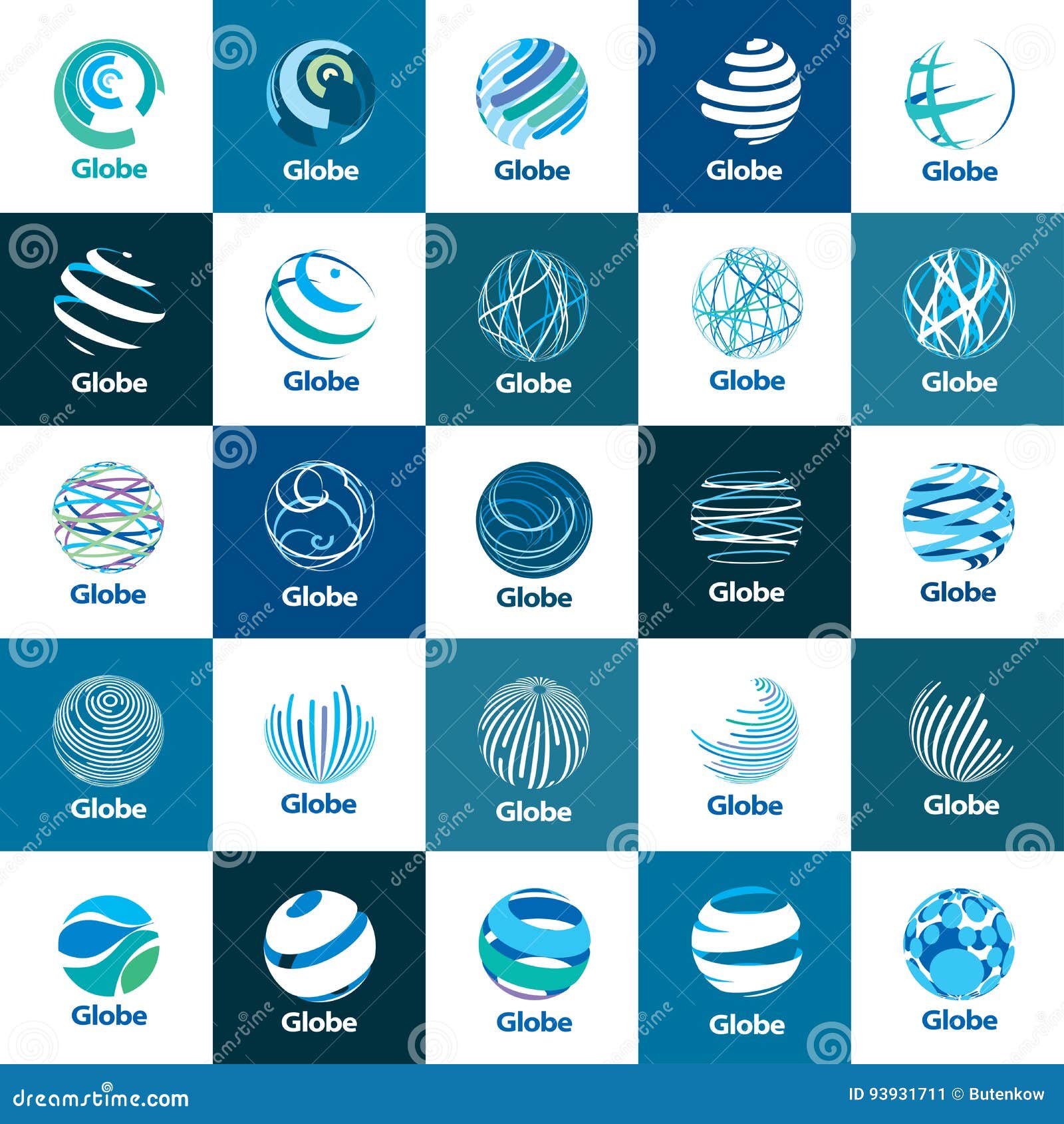 Vector logo globe stock vector. Illustration of ball - 93931711