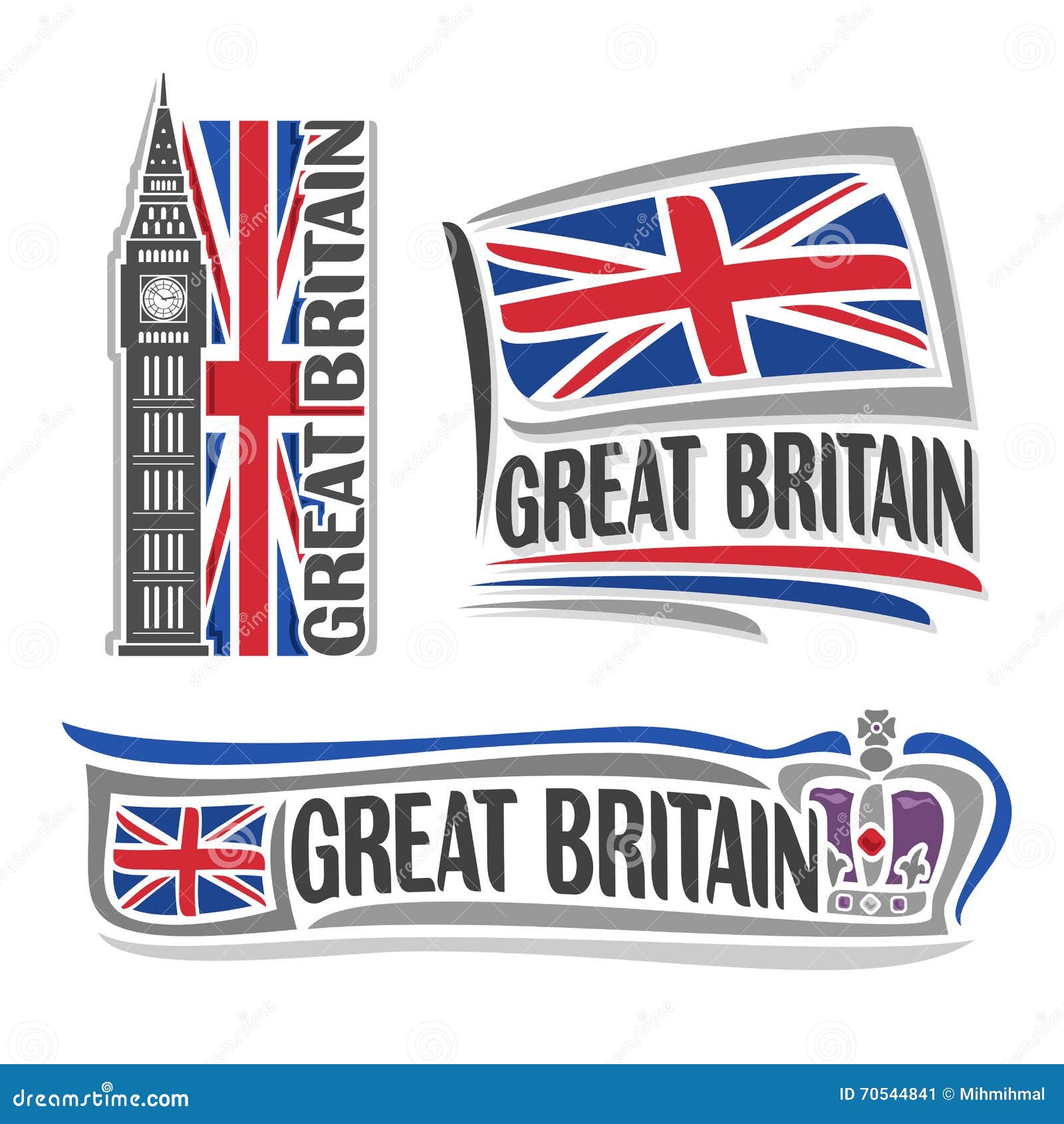 Vector Logo for Great Britain Stock Vector - Illustration of closeup ...