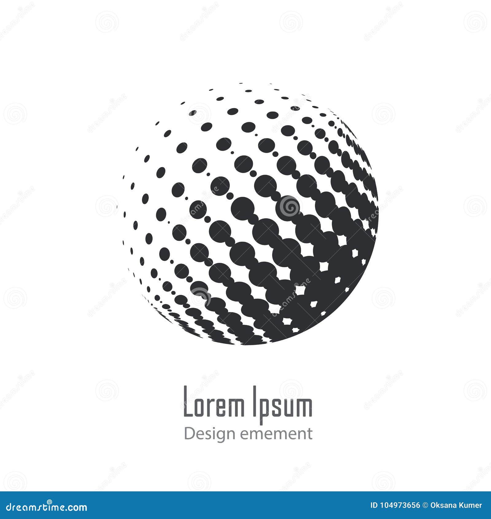 Vector Logo Halftone Design Element Stock Vector - Illustration of ...